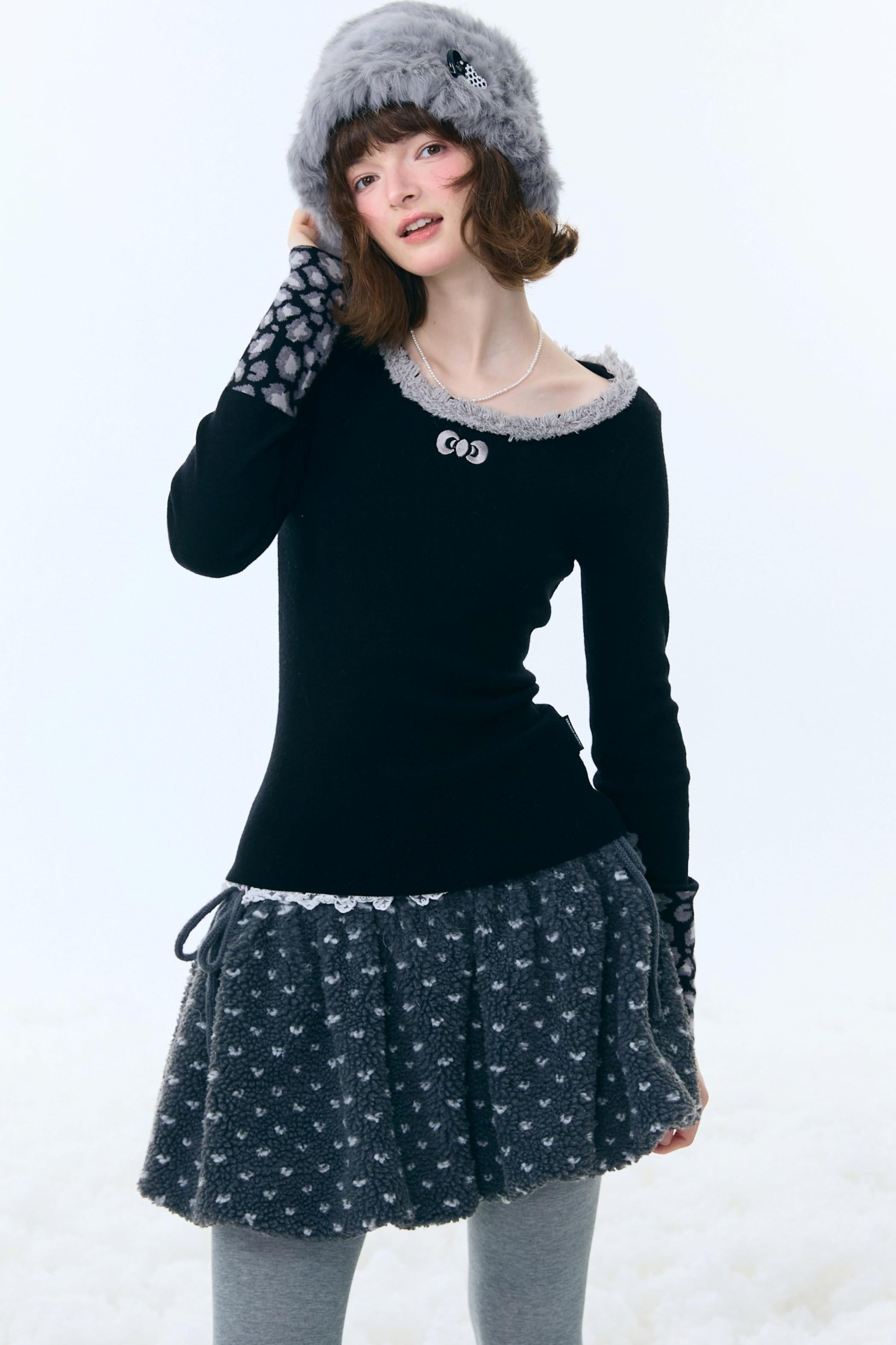 Leopard Print Knitted Sweater – UrbanSheek