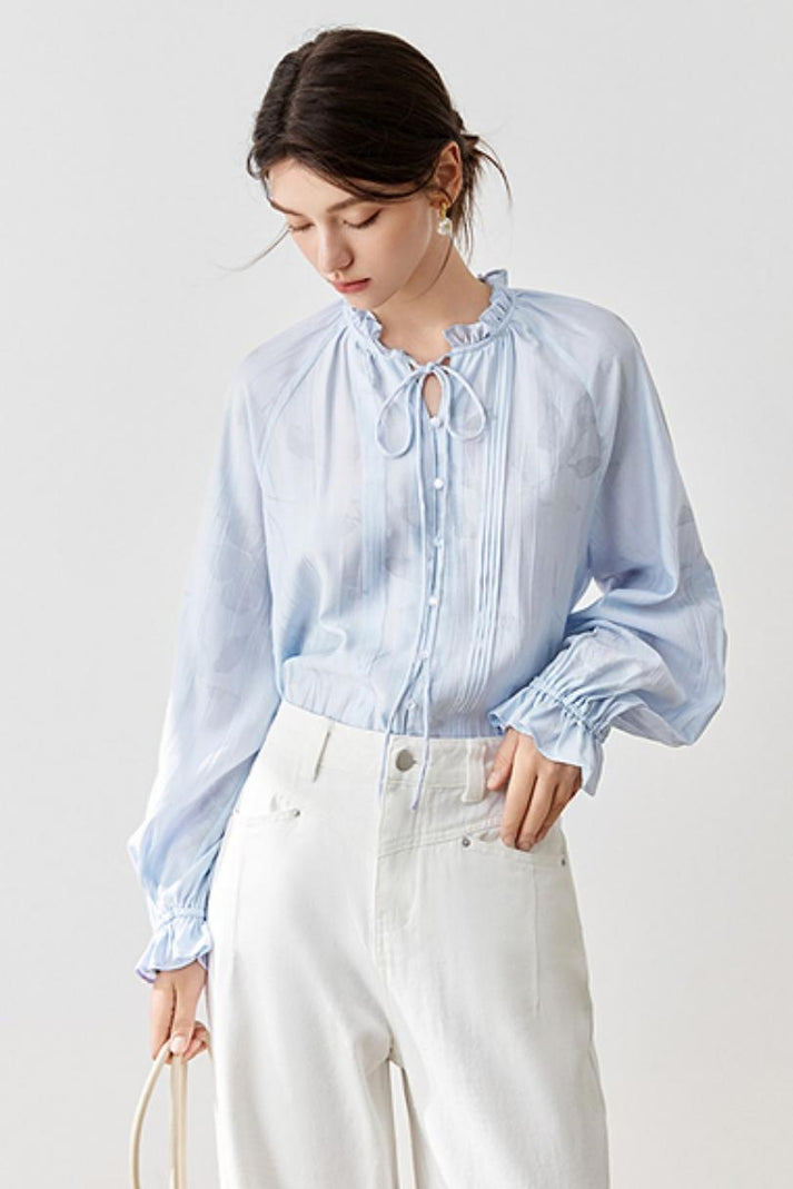 French Bud Collar Blouse Shirt – UrbanSheek