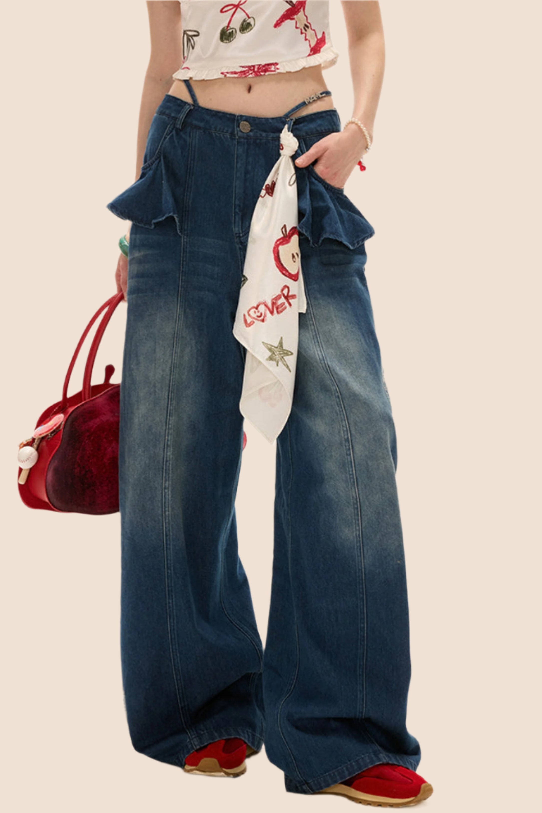 Vintage Black Lotus Leaf Jeans – UrbanSheek