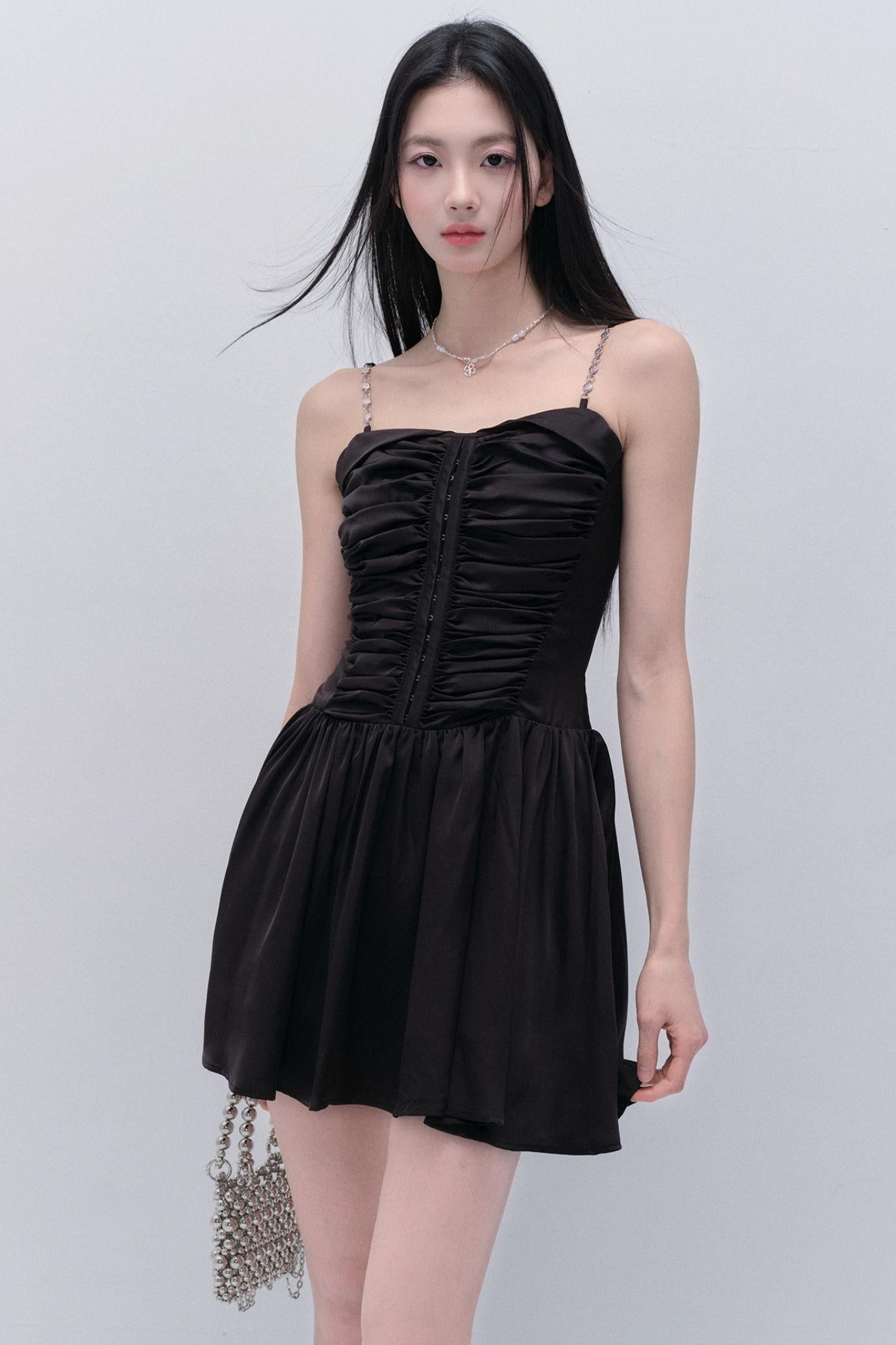 Flowy Satin Silhouette Dress – UrbanSheek