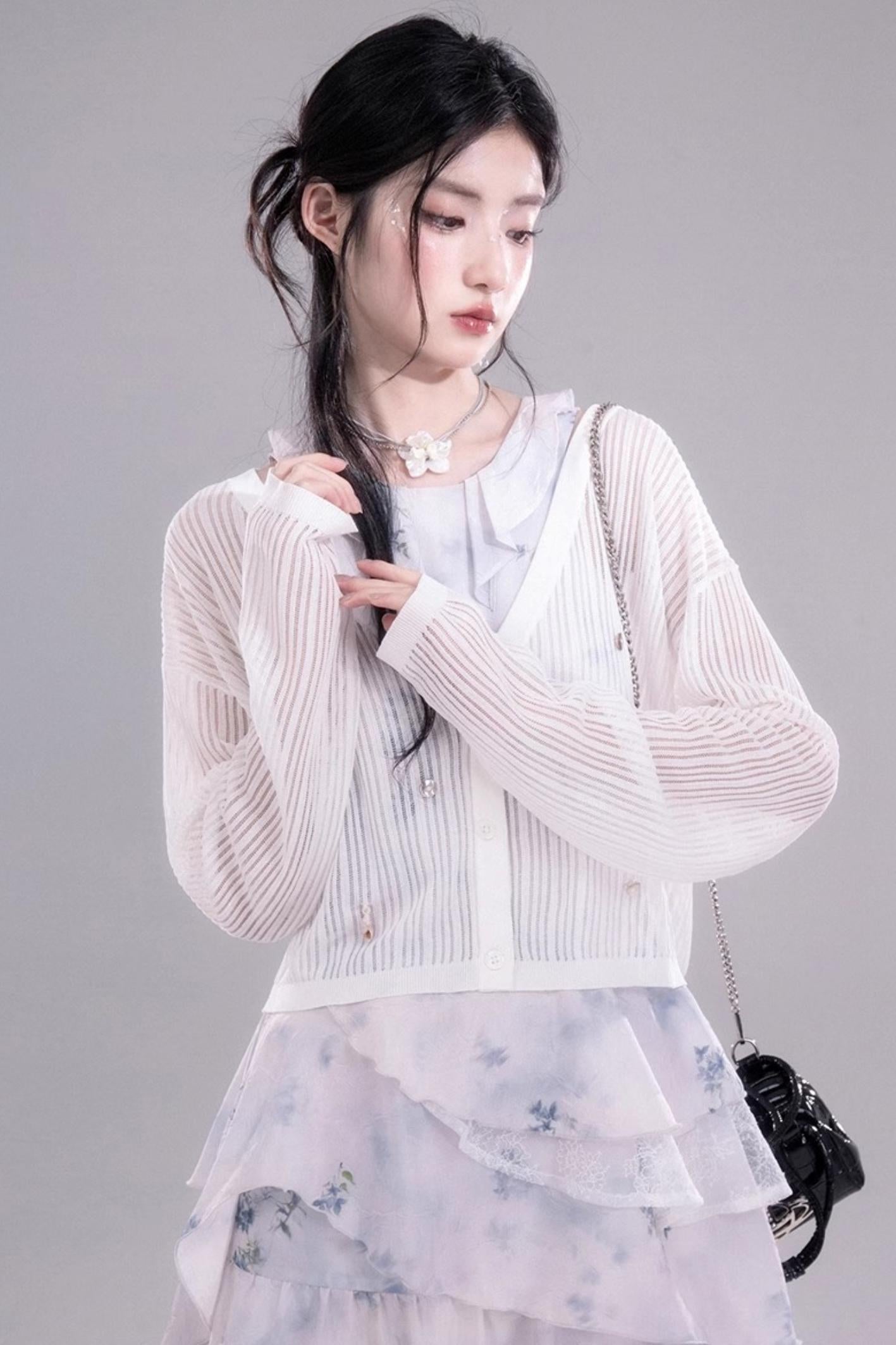 Ocean Shell Knit Cardigan – UrbanSheek