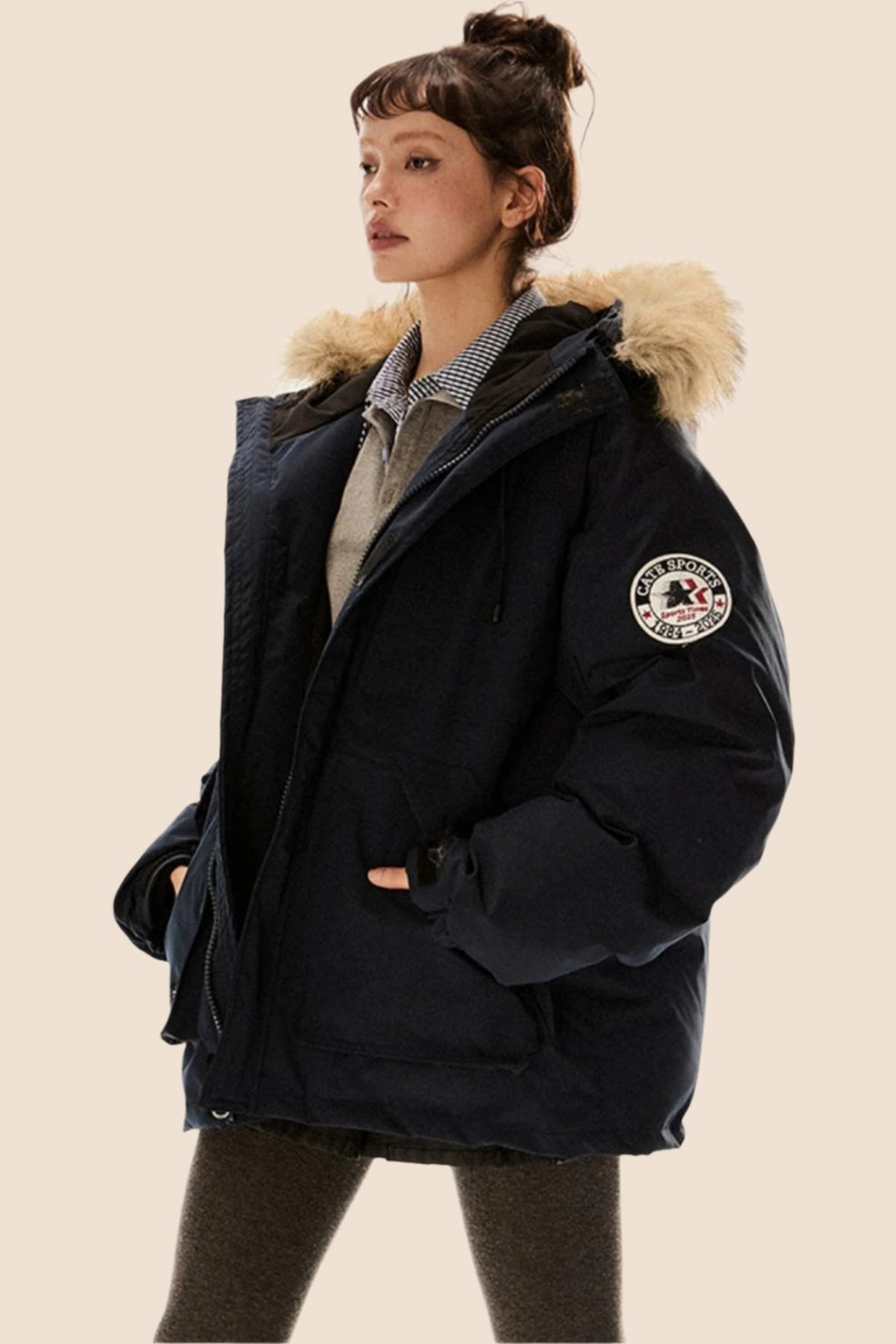 Vintage Fur Collar Hooded Jacket – UrbanSheek