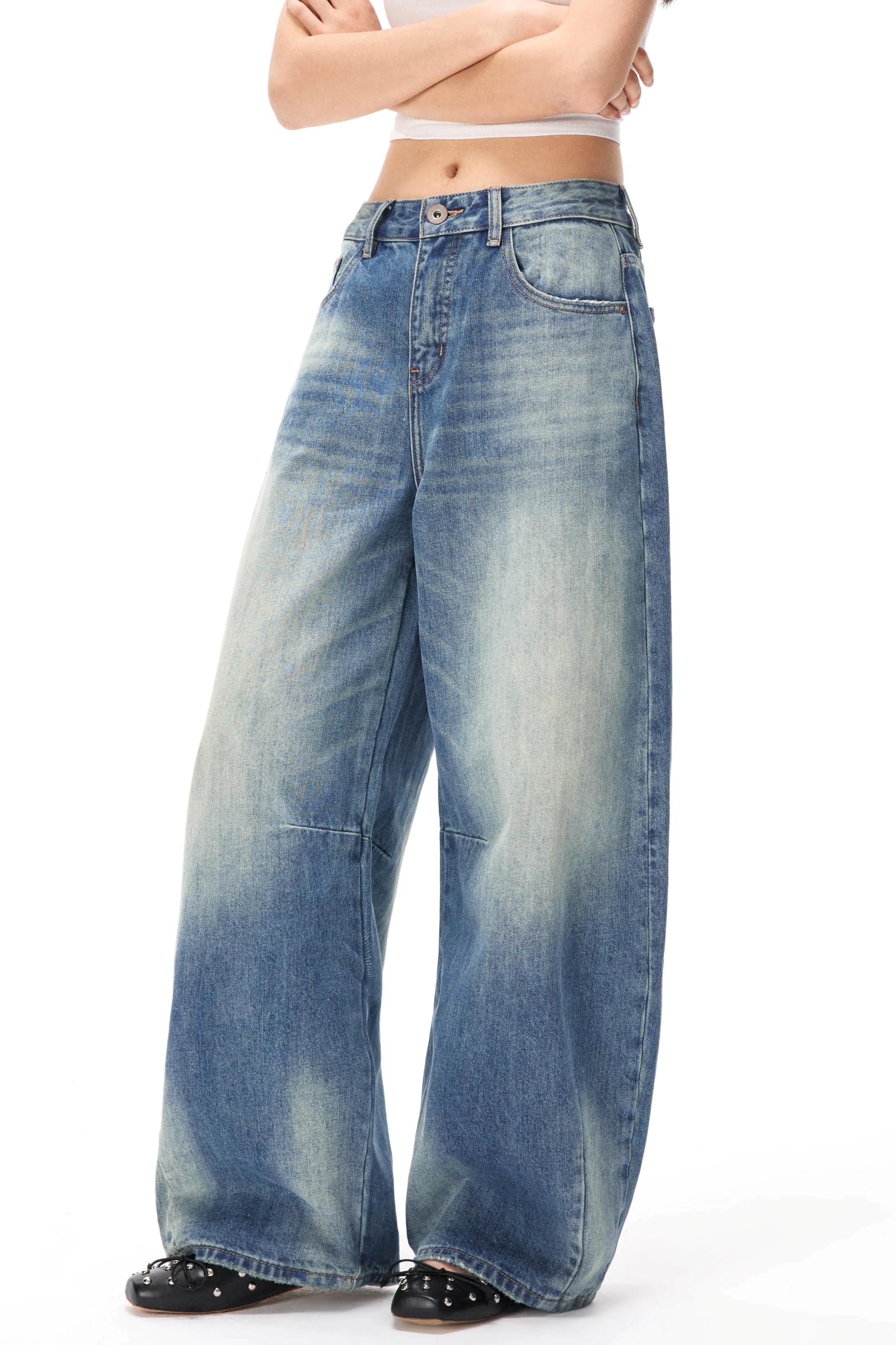 Retro Washed Velvet Scimitar Jeans – UrbanSheek