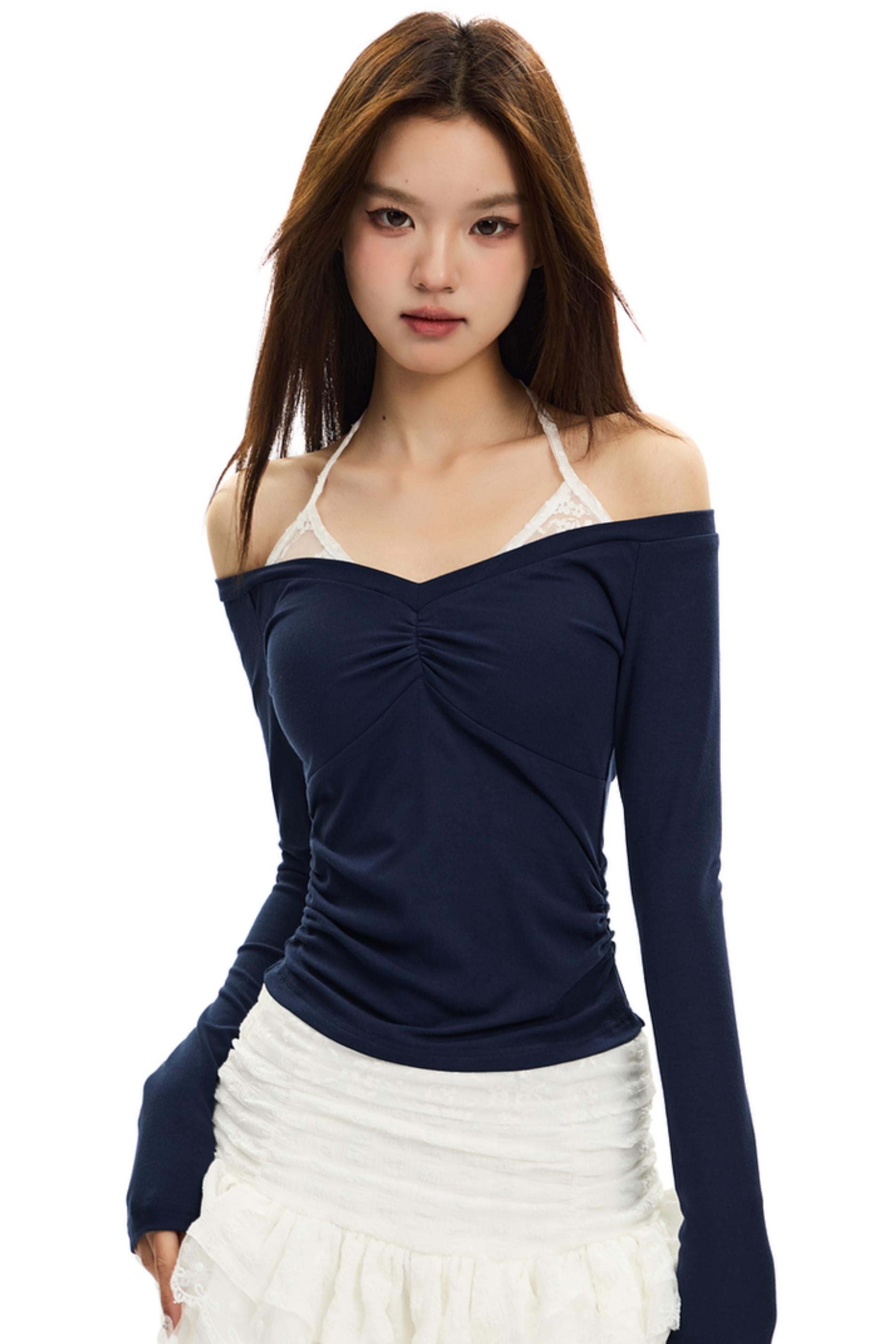 Halterneck Lace Off-Shoulder Base Layer – UrbanSheek