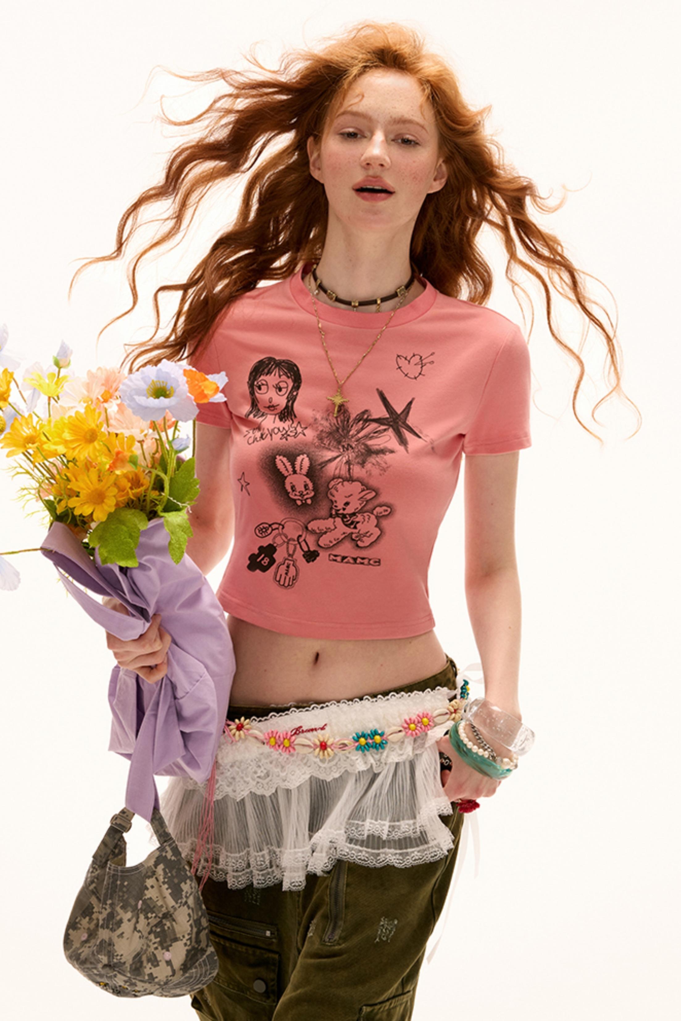 Sweet Graffiti Slim Fit Top – UrbanSheek