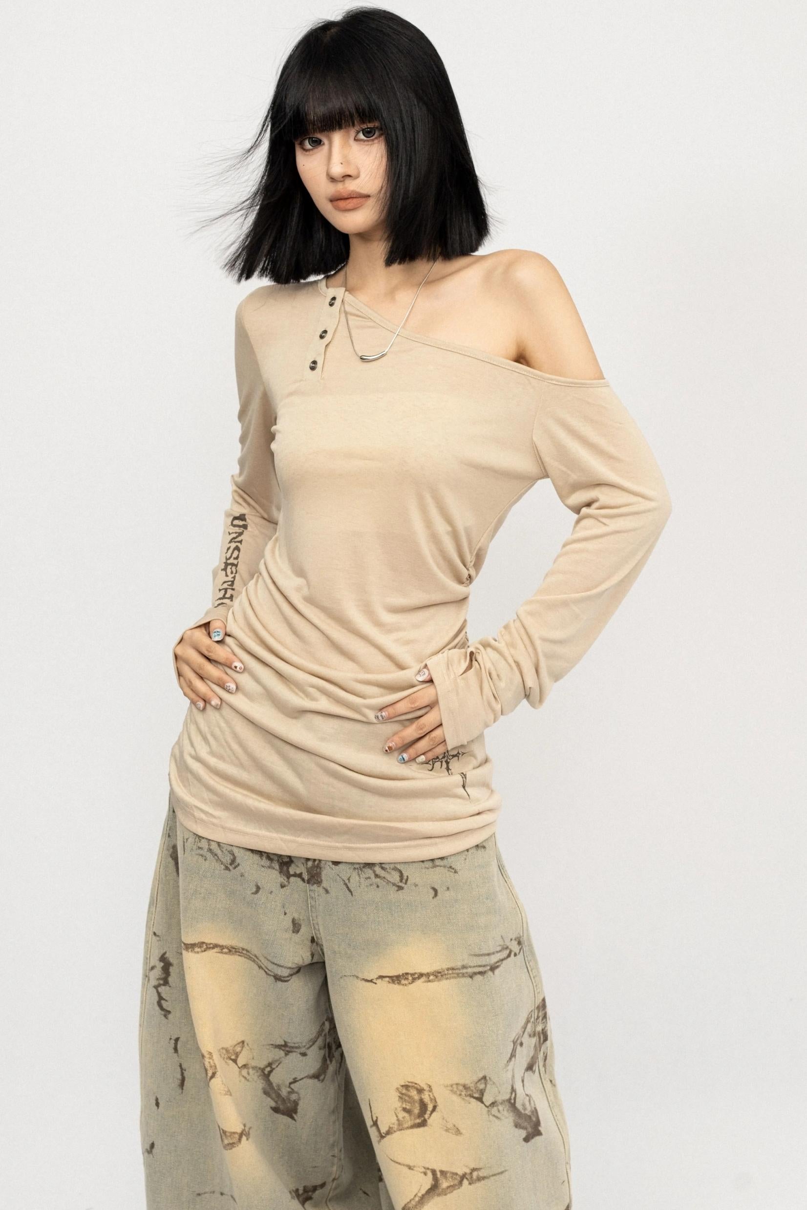 Lightweight Slanted Shoulder Base Top – UrbanSheek