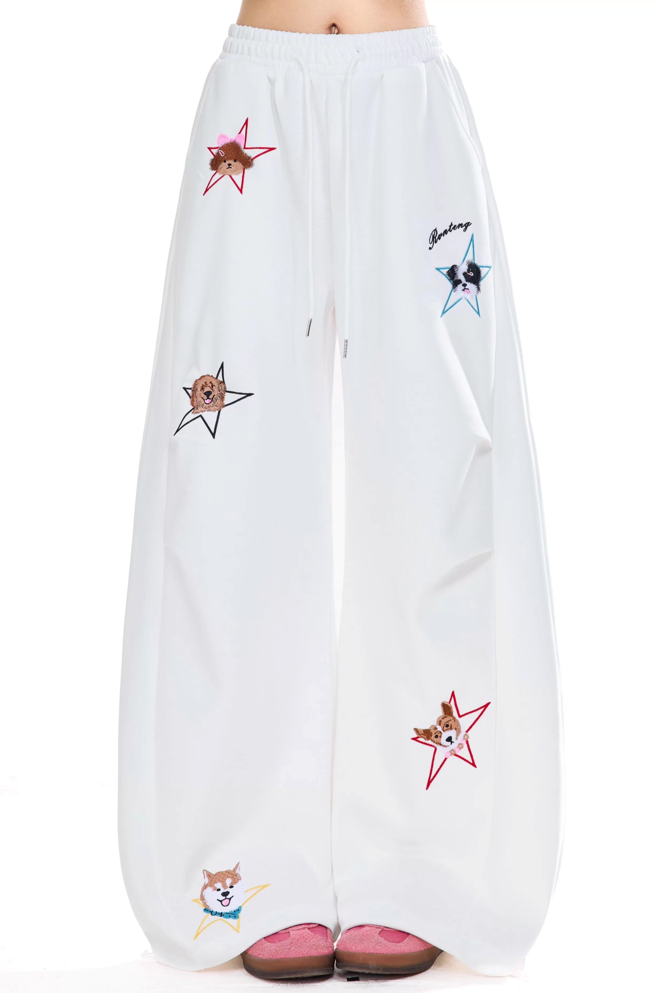 Retro Star Embroidered Sweatpants – UrbanSheek