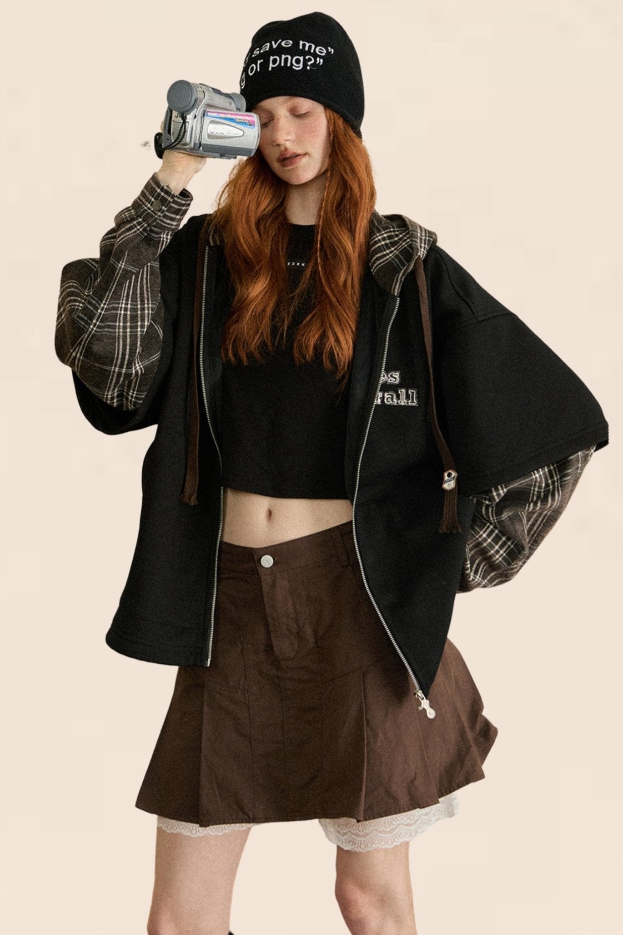Vintage Plaid Patchwork Varsity Coat – UrbanSheek