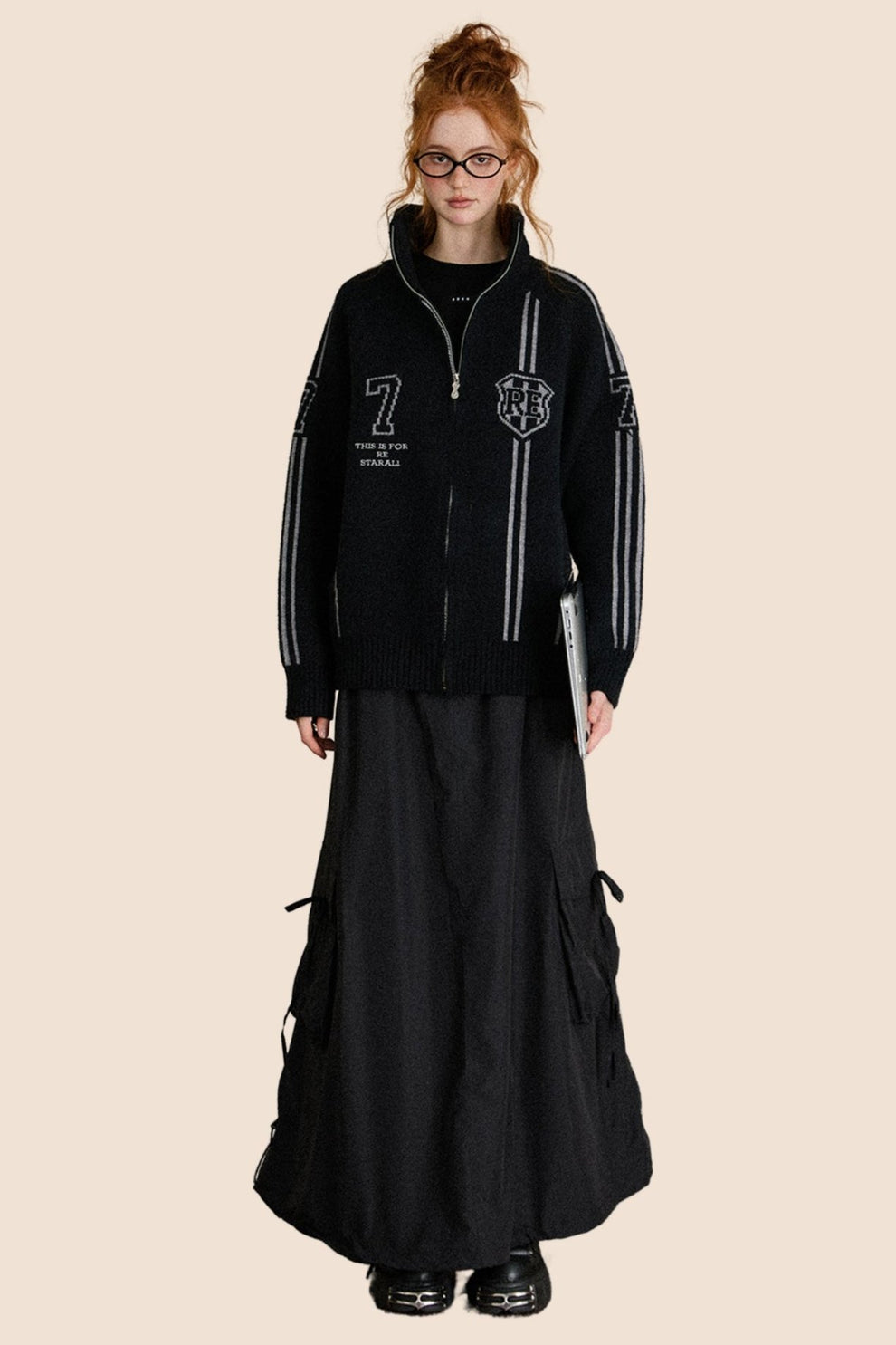 Street Style Black Knitted Cardigan – UrbanSheek