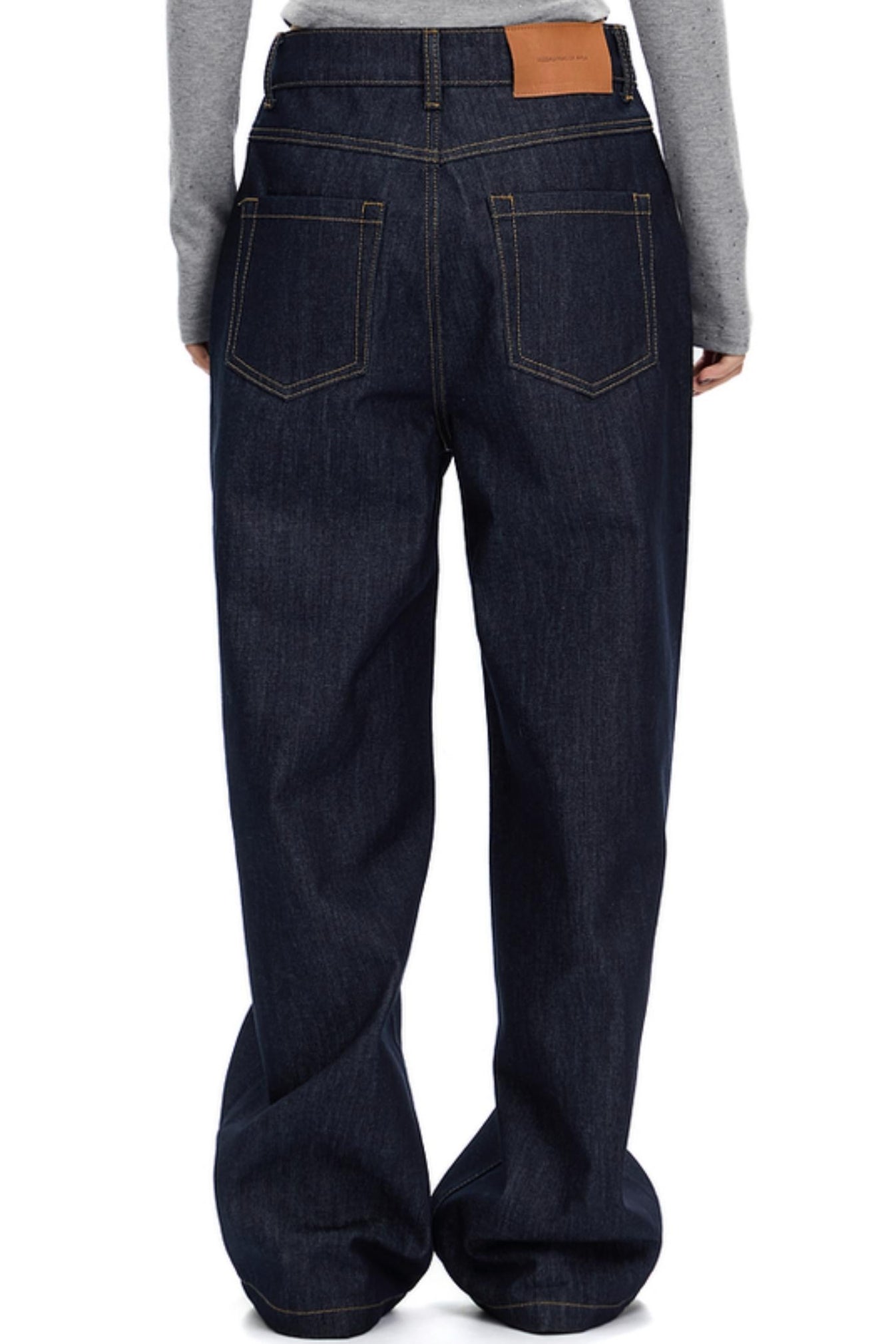 Loose Fit Navy Wide Jeans – UrbanSheek
