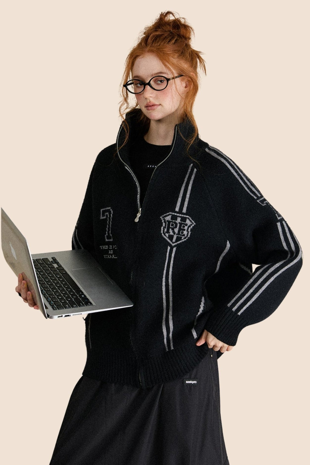 Street Style Black Knitted Cardigan – UrbanSheek