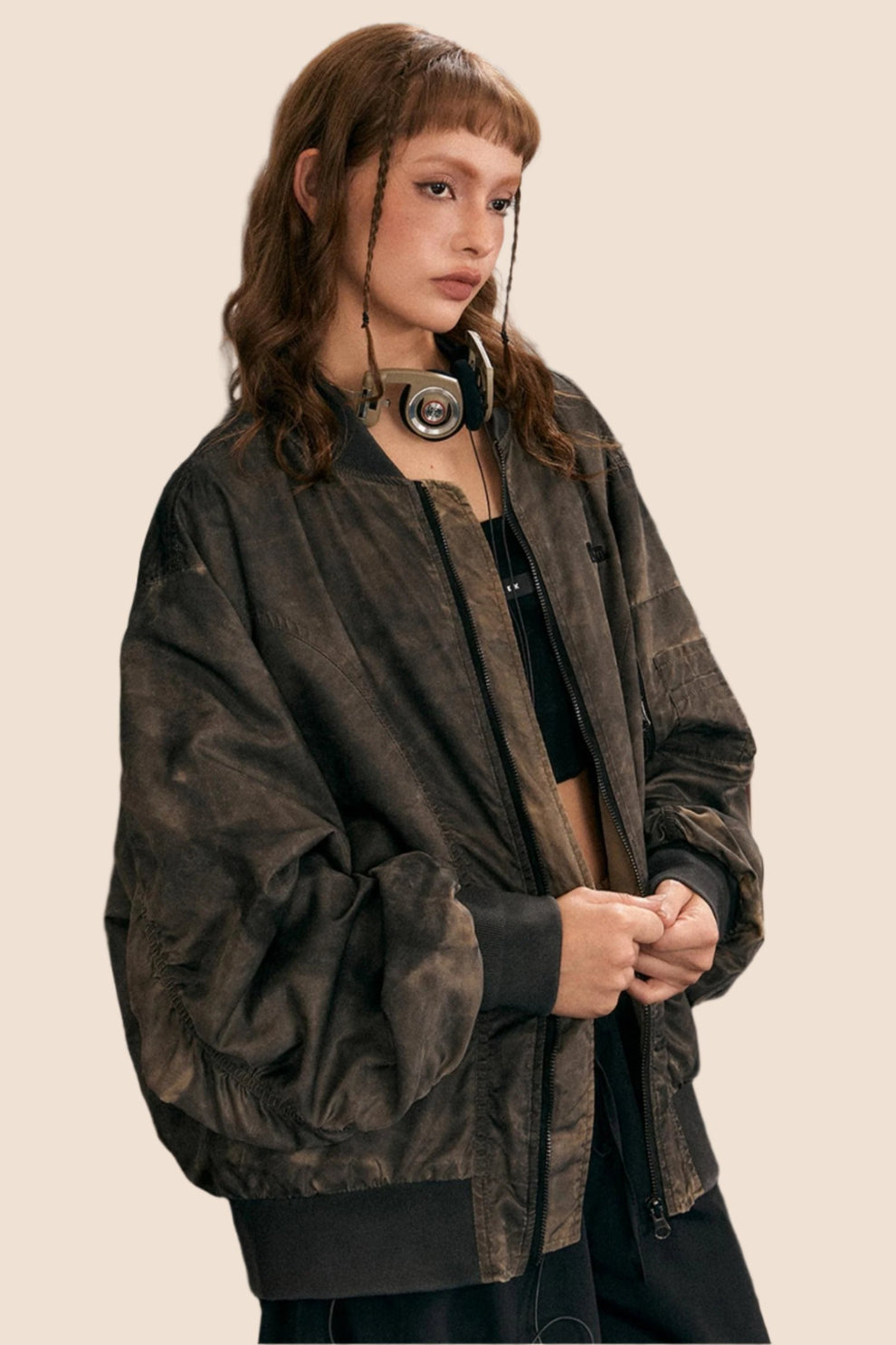 Washed Distressed Flight Jacket – UrbanSheek