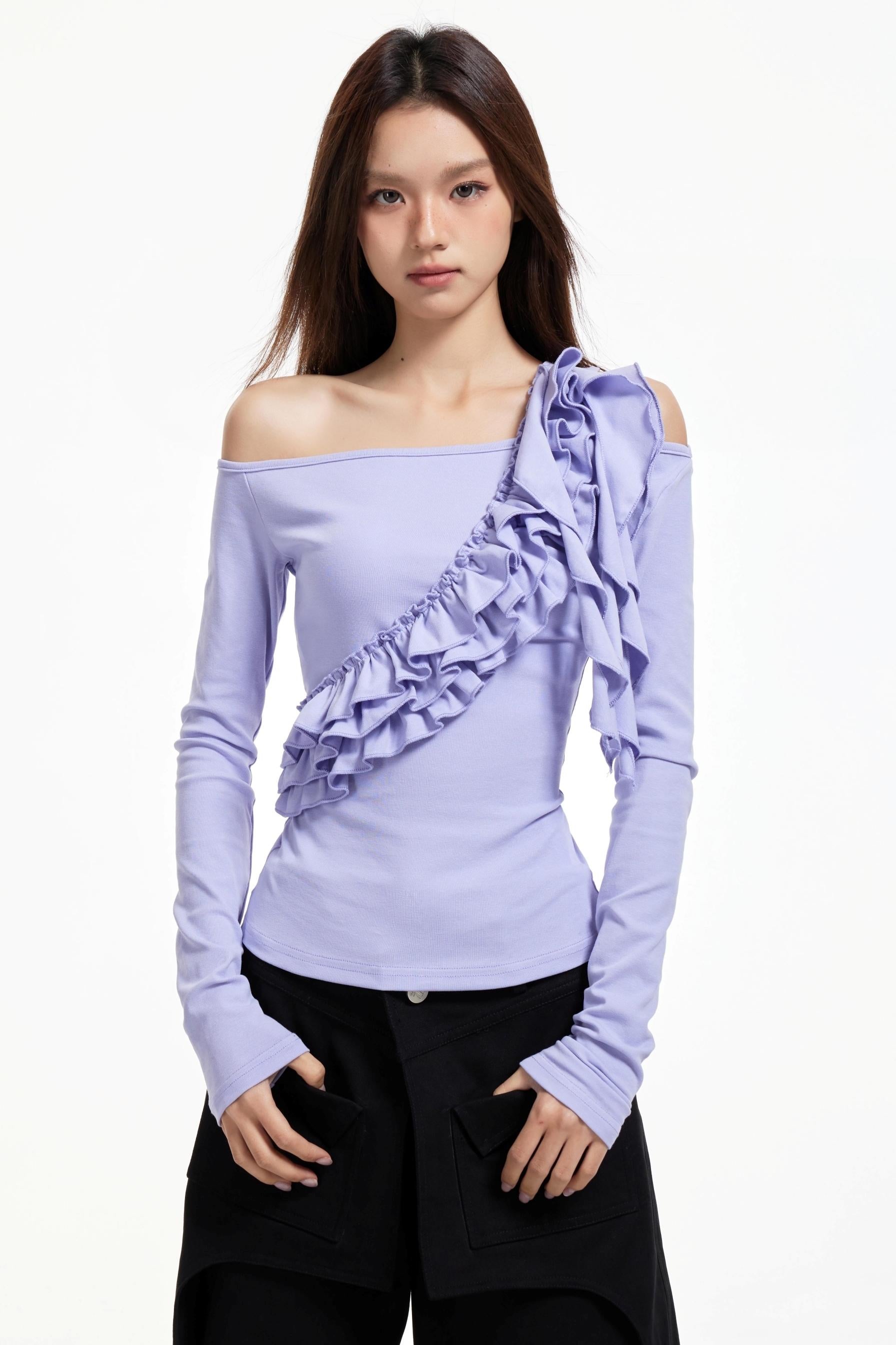 Off-The-Shoulder Ruffled Top – UrbanSheek
