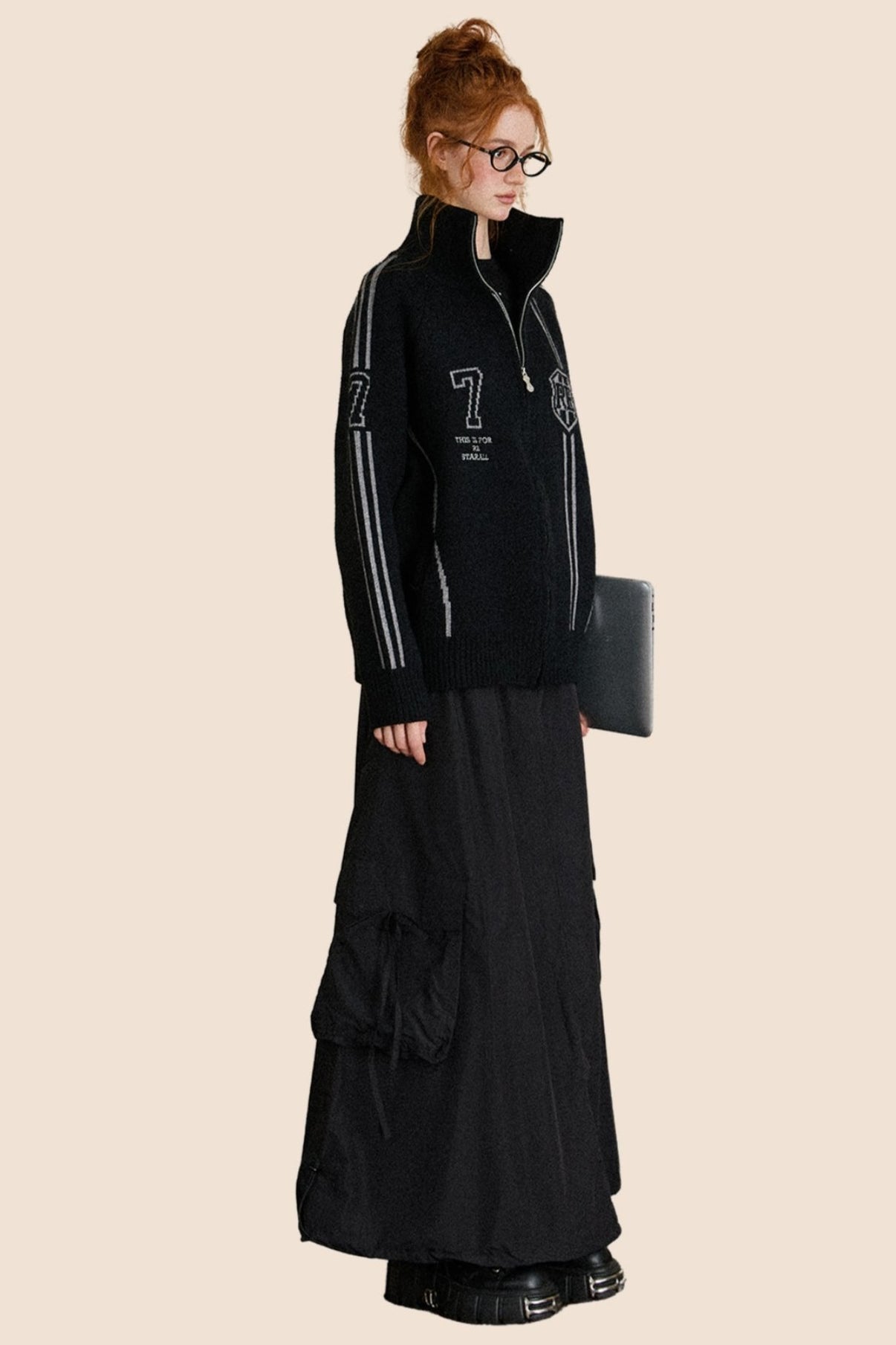 Street Style Black Knitted Cardigan – UrbanSheek
