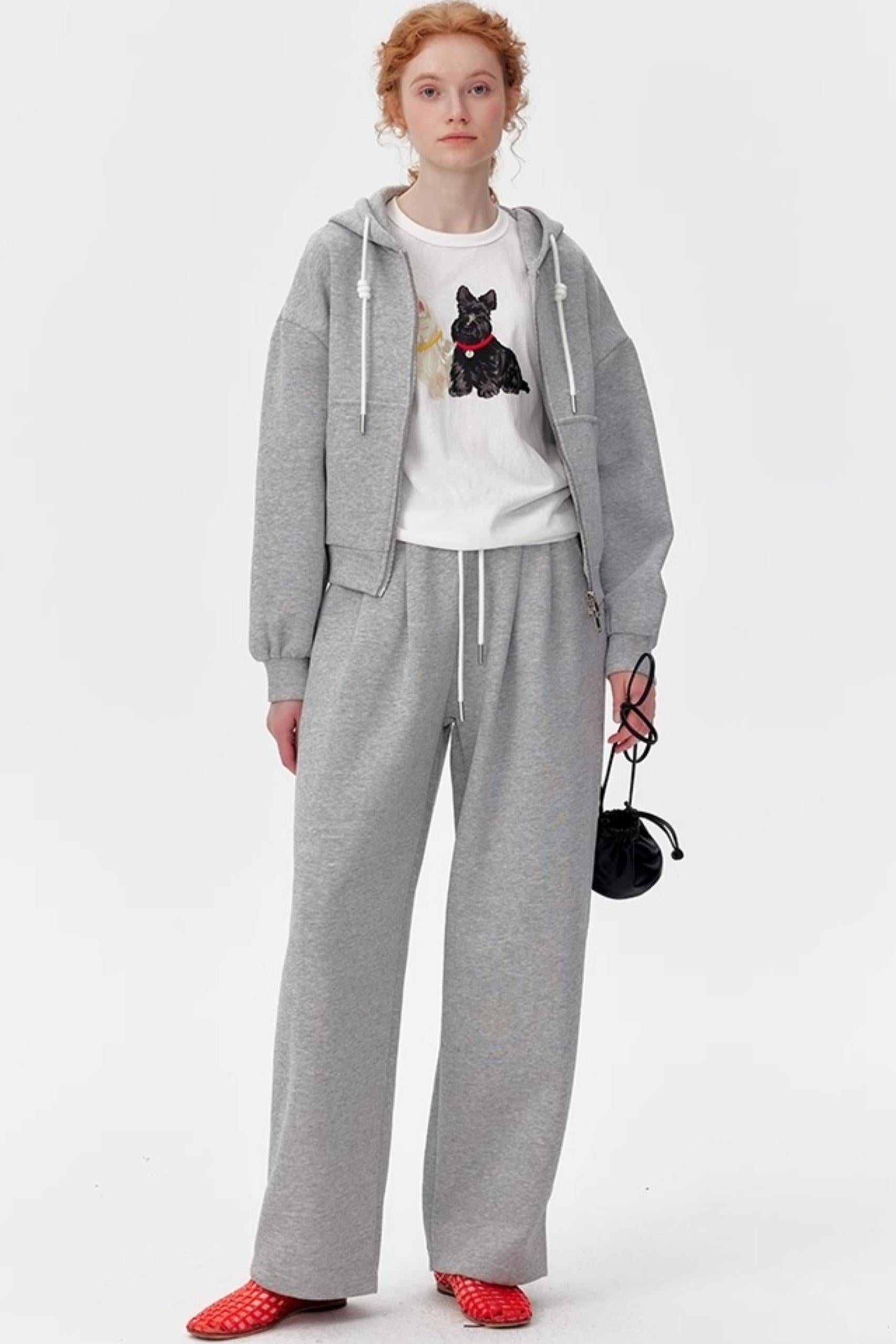 Gray Luxe Zip-Up Pants Set – UrbanSheek