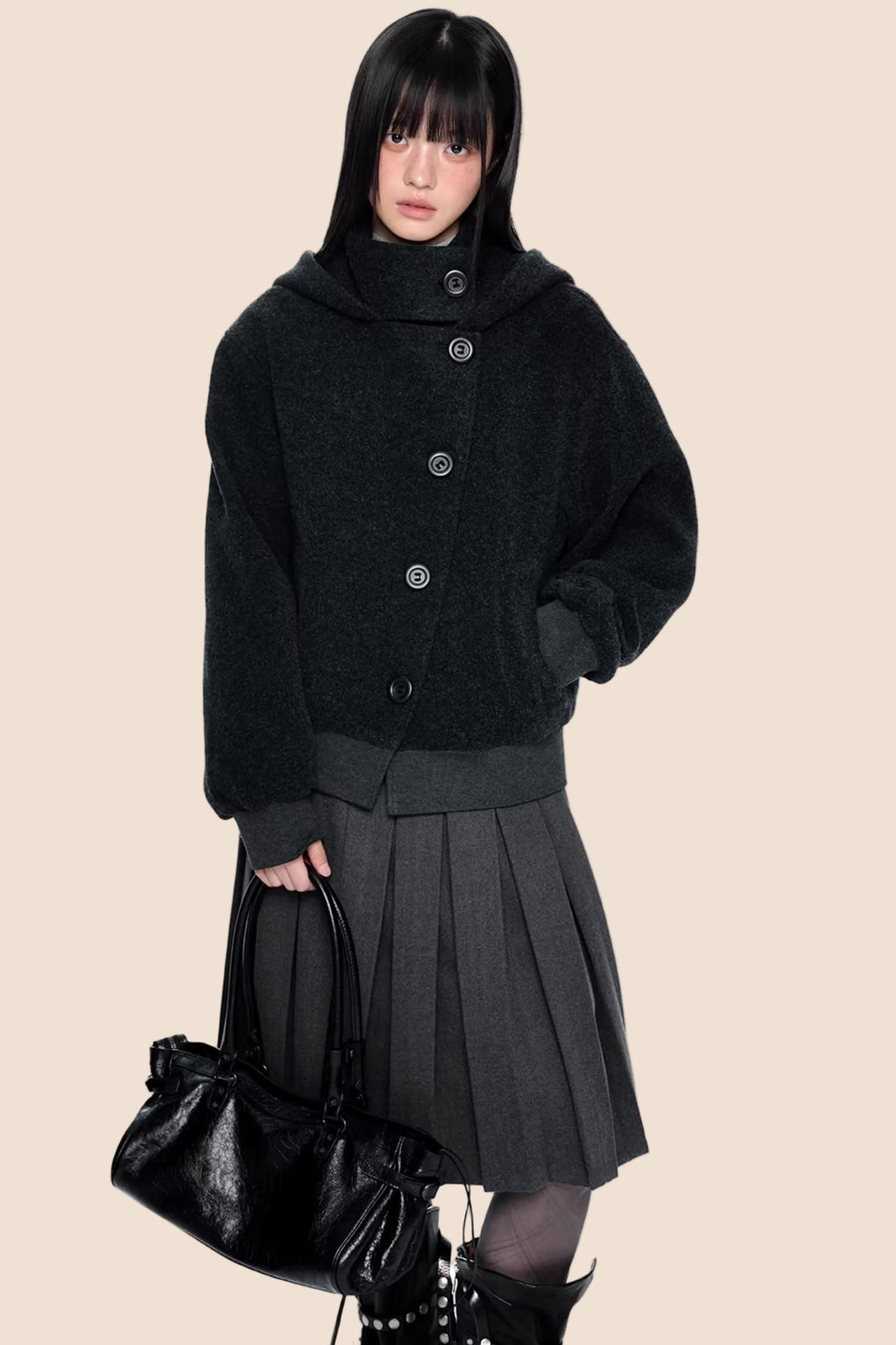 Vintage Woolen Hooded Jacket – UrbanSheek