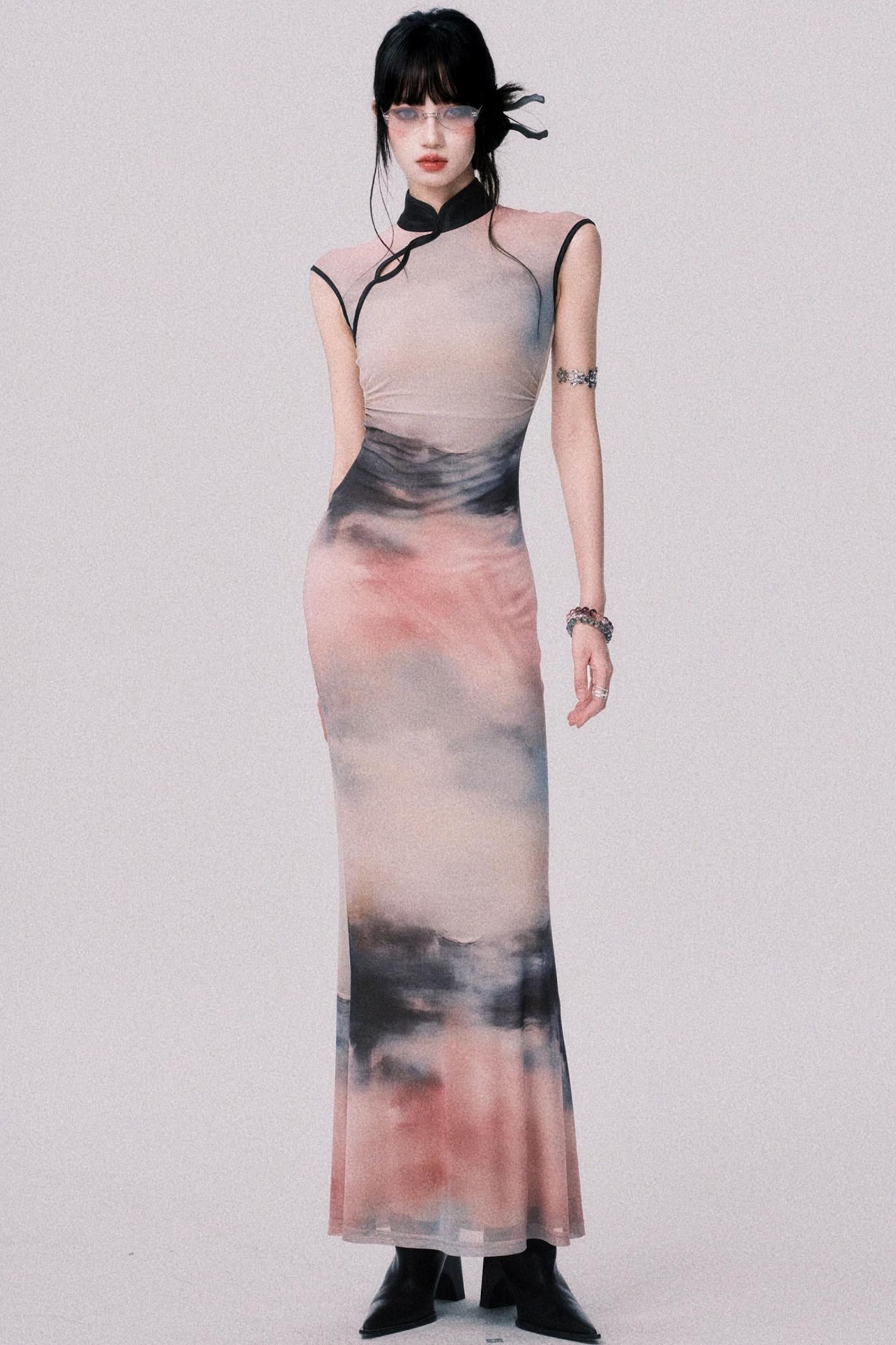 Sunset Cheongsam Dress – UrbanSheek