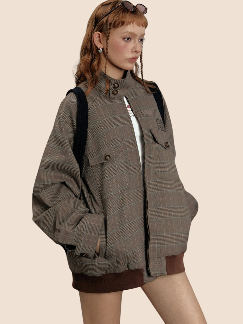 Versatile Retro Checked Jacket – UrbanSheek