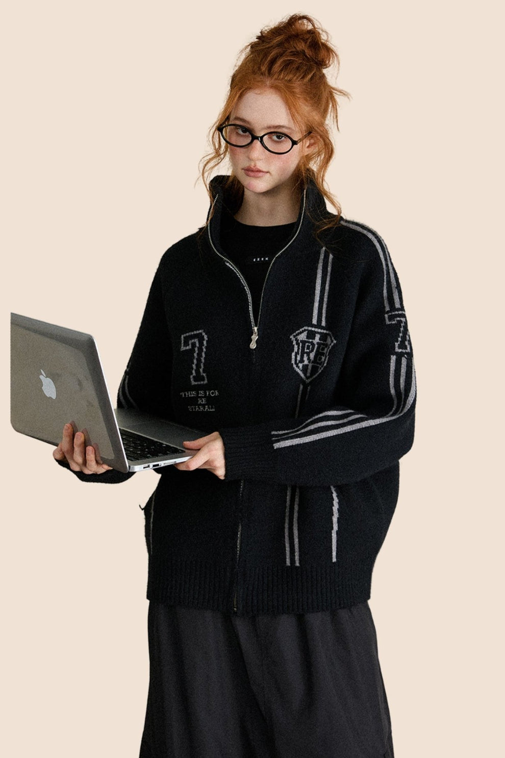 Street Style Black Knitted Cardigan – UrbanSheek