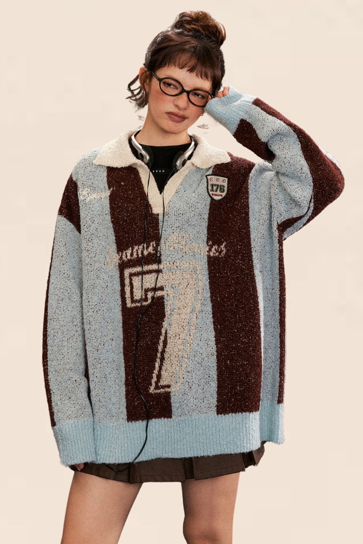 Loose Letter Sweater Top – UrbanSheek