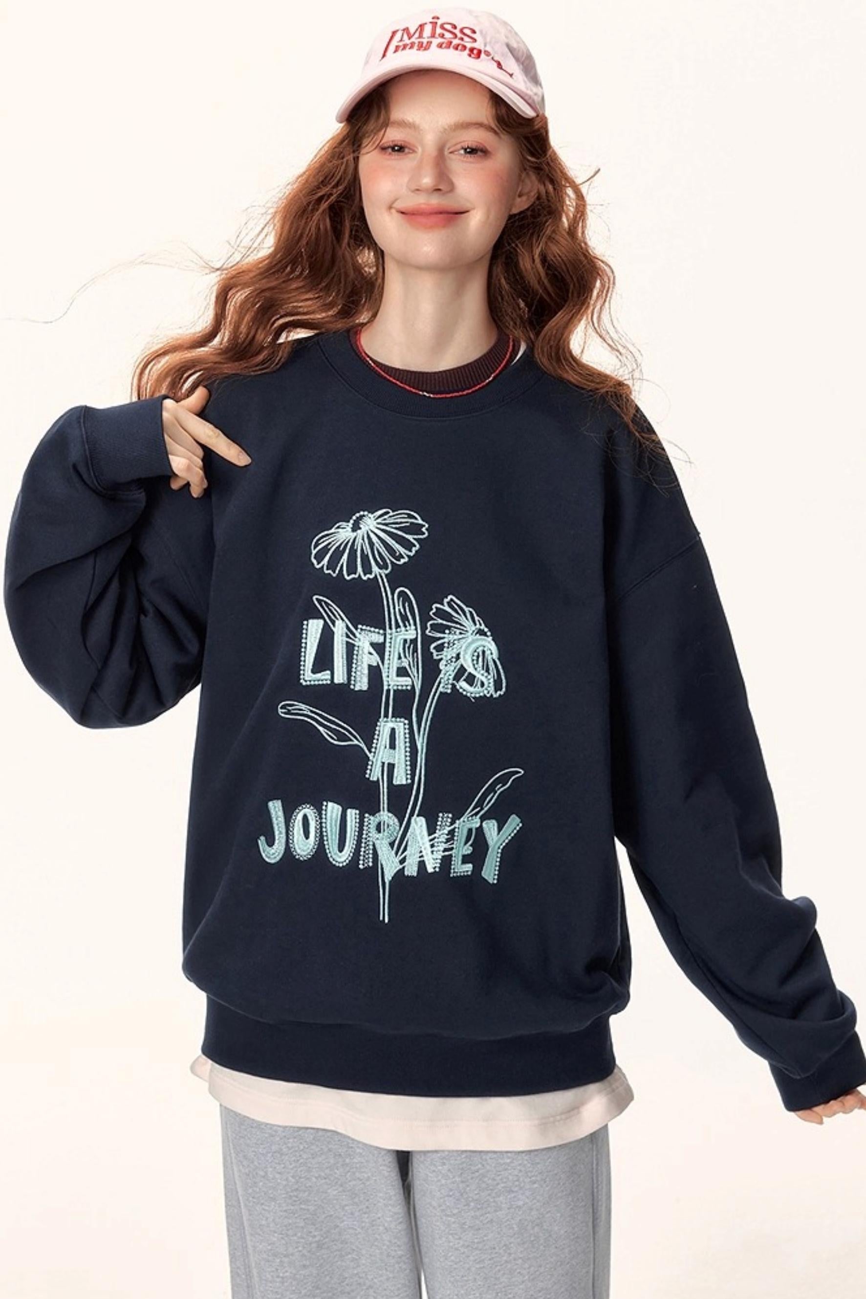 Graffiti Embroidered Color-Blocked Sweater – UrbanSheek