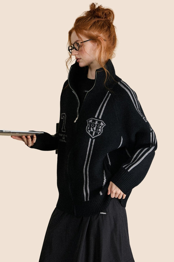 Street Style Black Knitted Cardigan – UrbanSheek