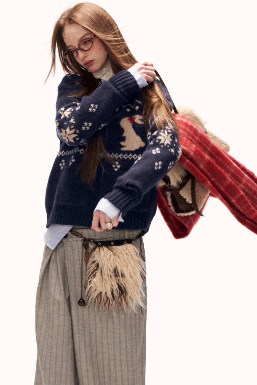 Snowflake Rabbit Knit Cardigan – UrbanSheek