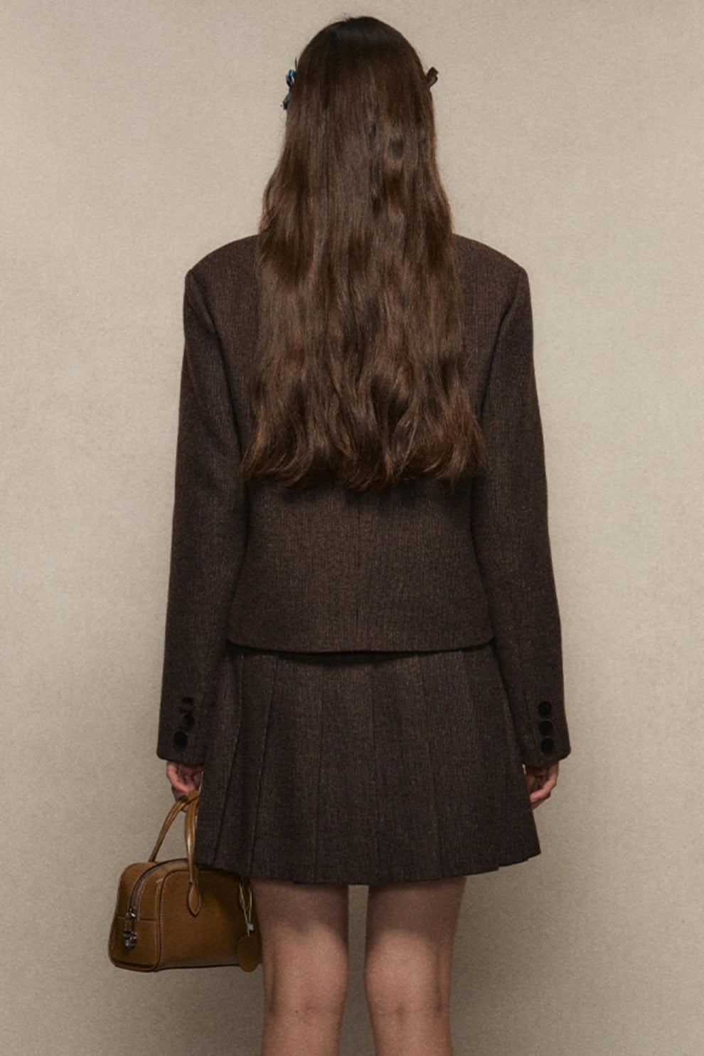 Coffee Color Wool College Blazer Set-Up – UrbanSheek