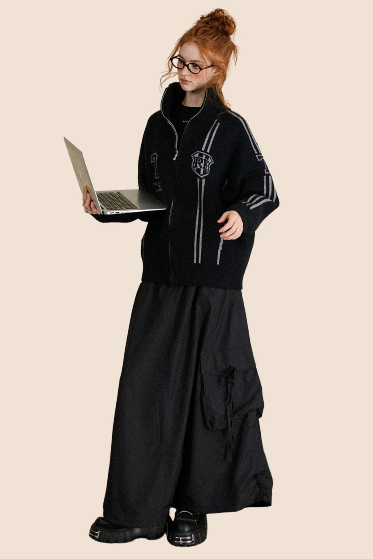 Street Style Black Knitted Cardigan – UrbanSheek
