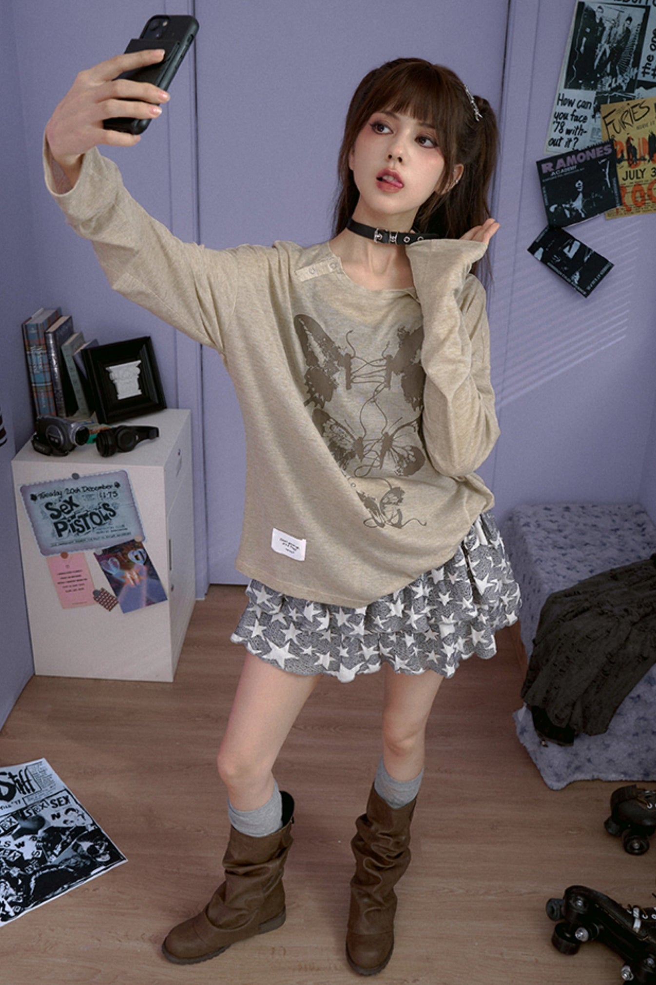 Asian Girl Star Cukalet Street Y2K Skirt – UrbanSheek