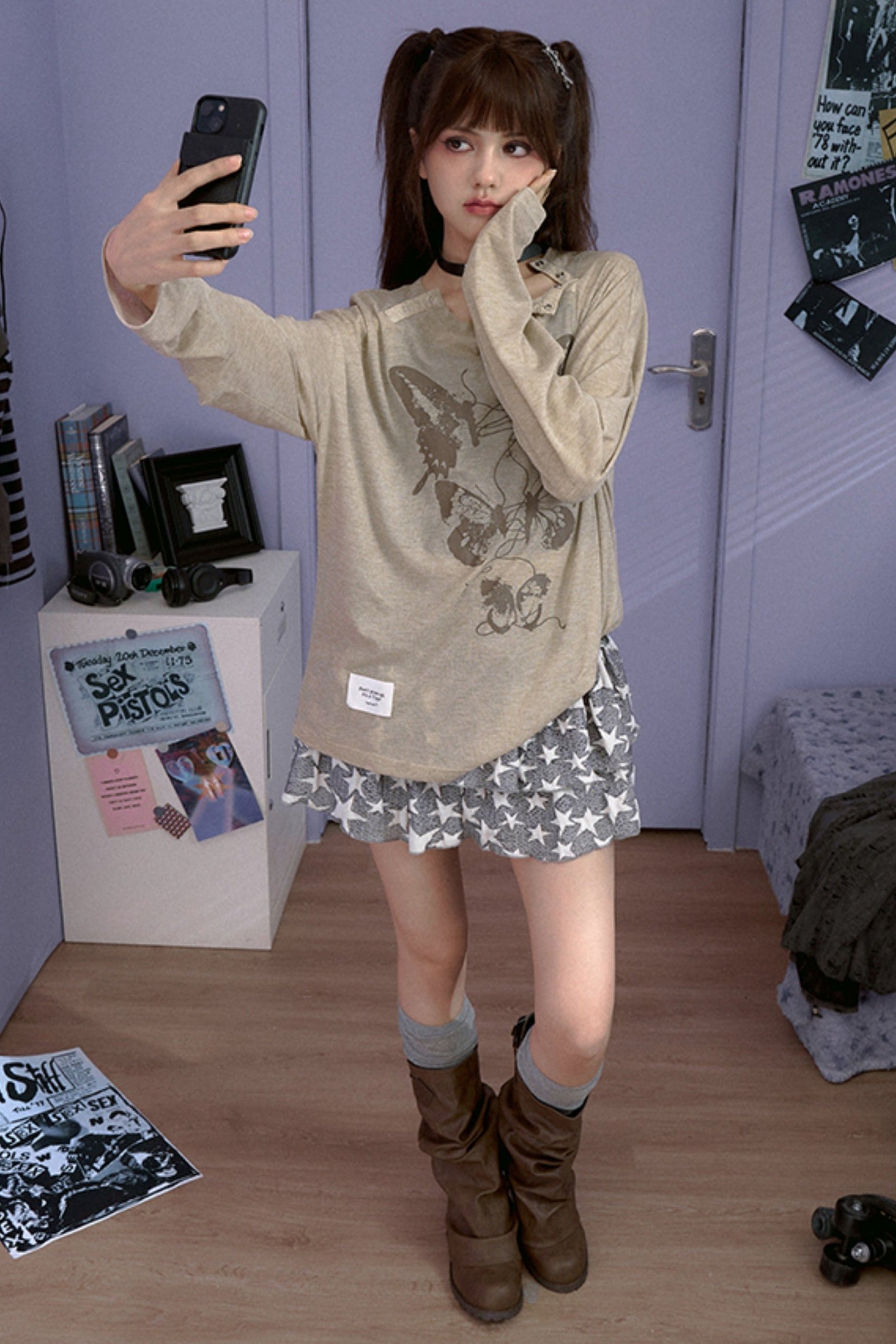 Asian Girl Star Cukalet Street Y2K Skirt – UrbanSheek