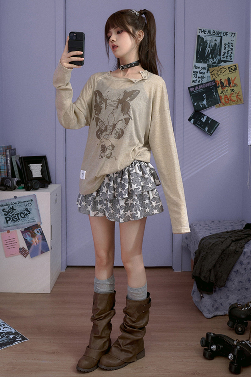 Asian Girl Star Cukalet Street Y2K Skirt – UrbanSheek