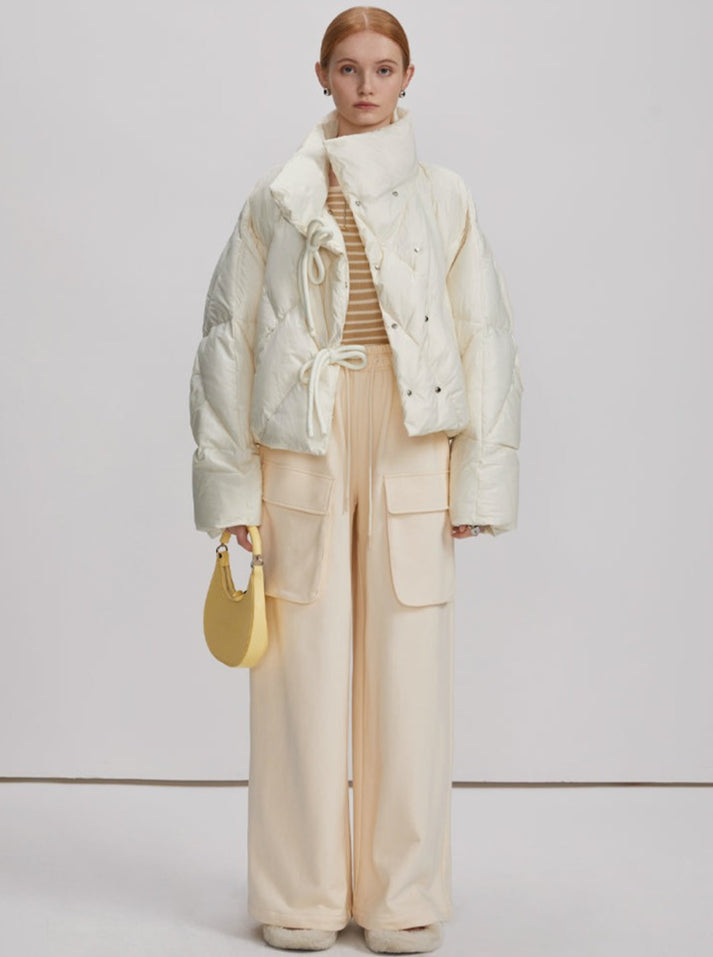 Short stand-up collar down jacket – UrbanSheek