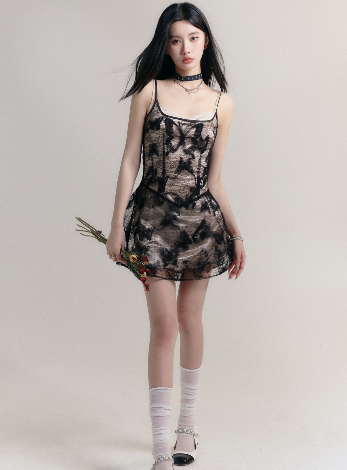Lace Butterfly Slip Dress – UrbanSheek