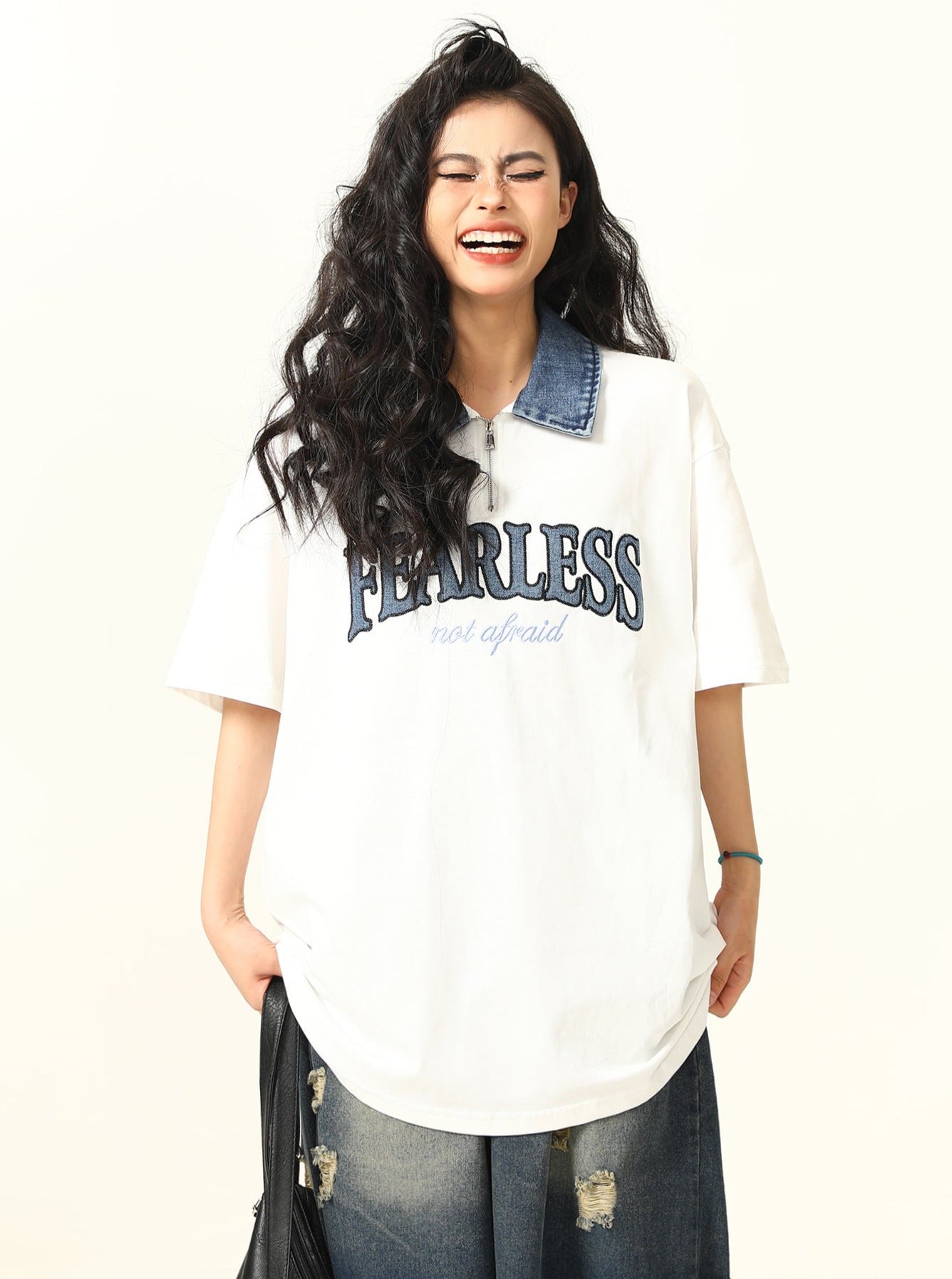 Retro Denim Polo T-Shirt – UrbanSheek