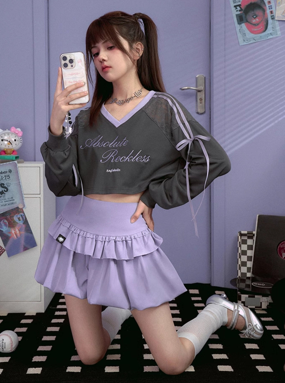 Playful Purple Puffy Short Skirt – UrbanSheek
