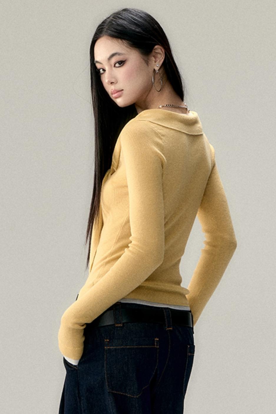 Straight Shoulder Knit Top – UrbanSheek