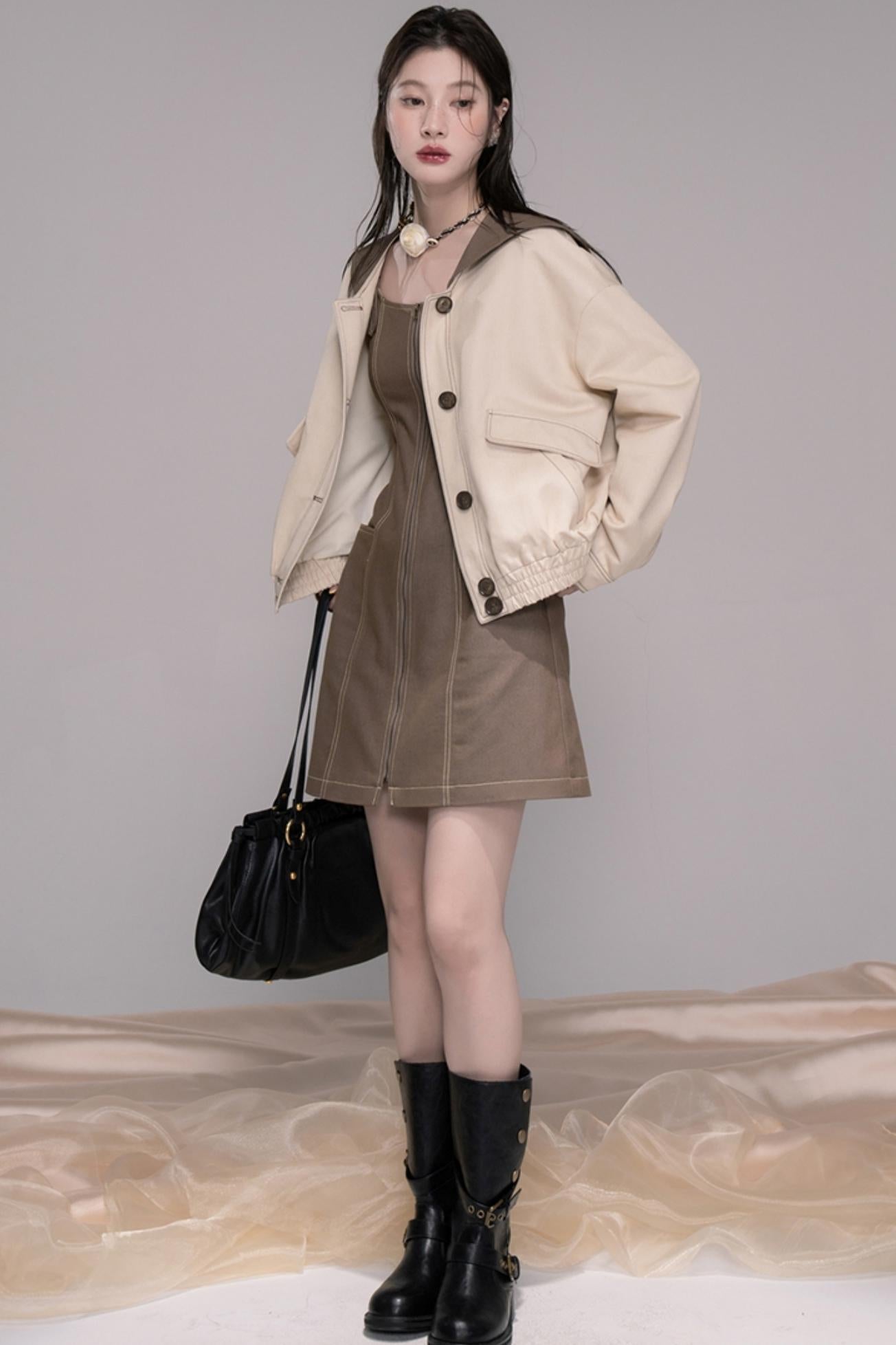 Mountain Apricot Denim Jacket Set-Up – UrbanSheek
