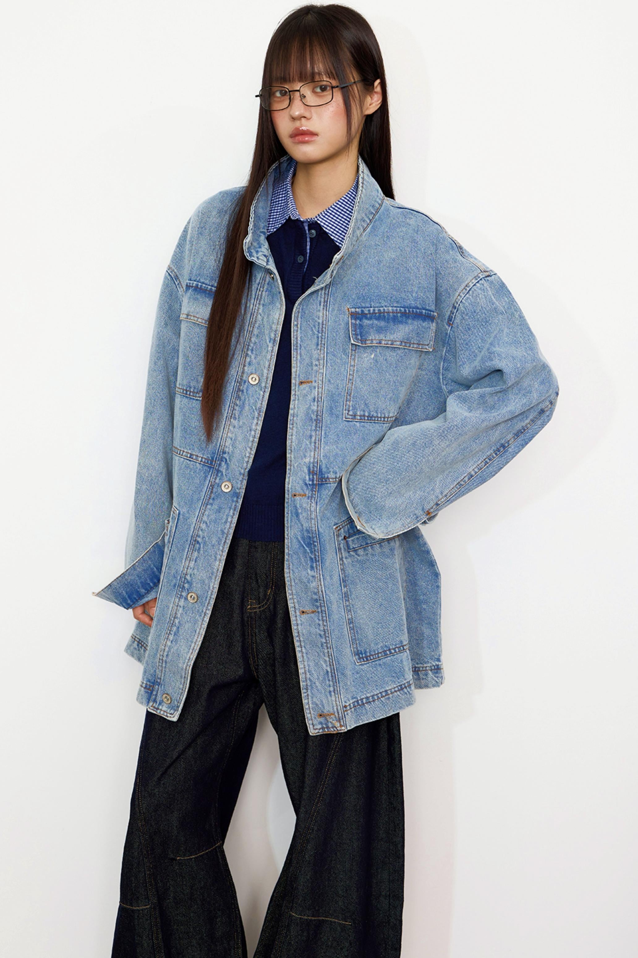 Cargo Denim Jacket – UrbanSheek