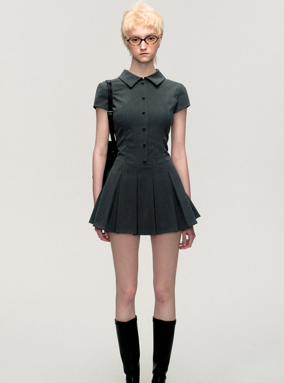 Short Sleeve College Suit Dress – UrbanSheek