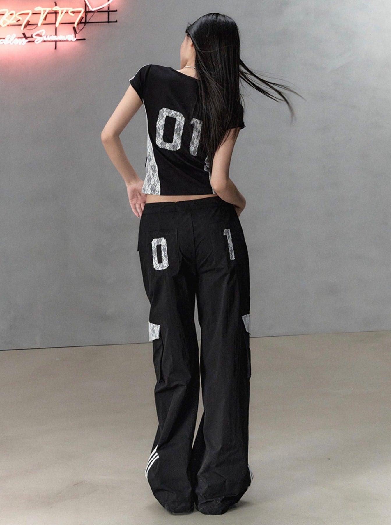 Lace Monogram Print Two-Piece Set-Up – UrbanSheek