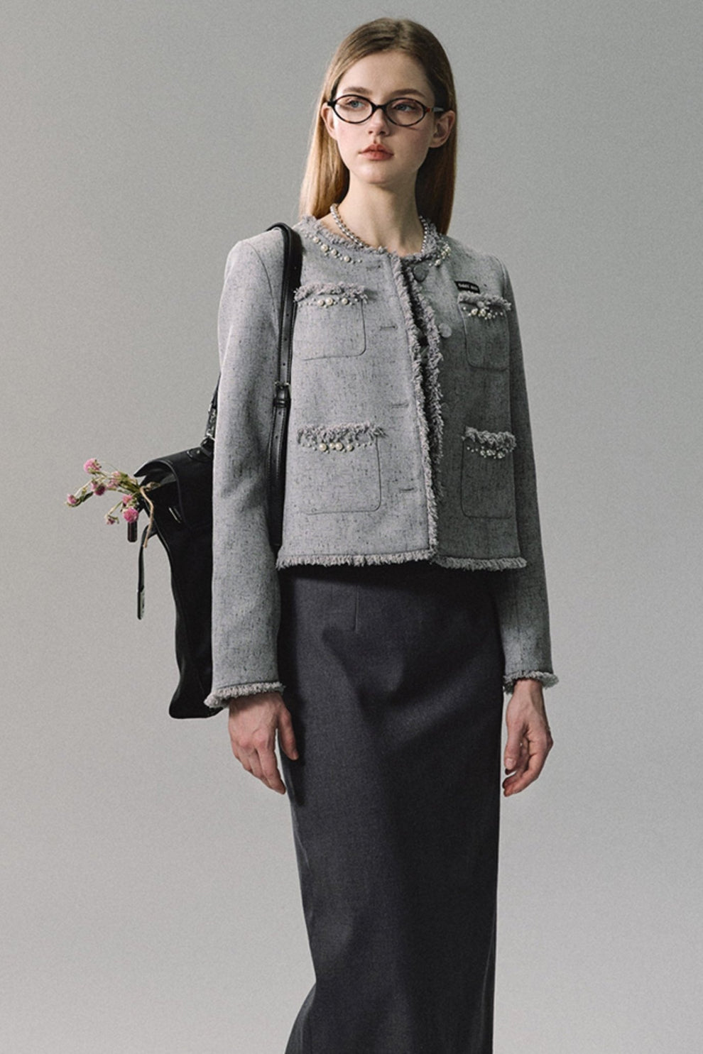 Small Fragrance Pearl Beaded Jacket – UrbanSheek