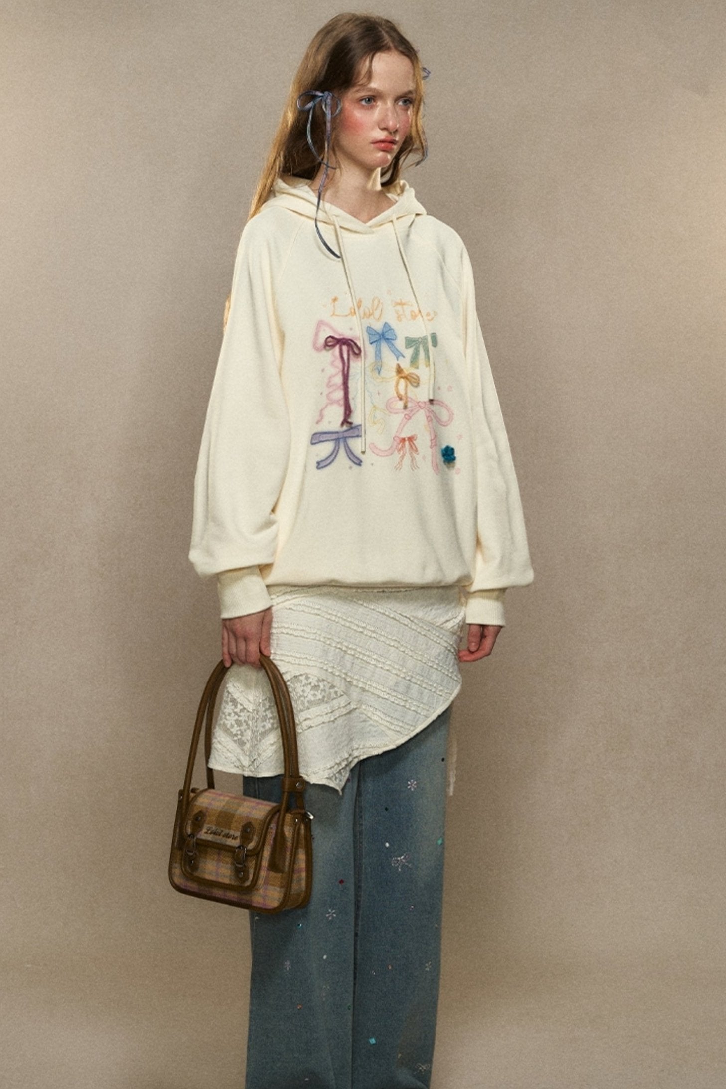 Bow Print Hooded Sweatshirt – UrbanSheek