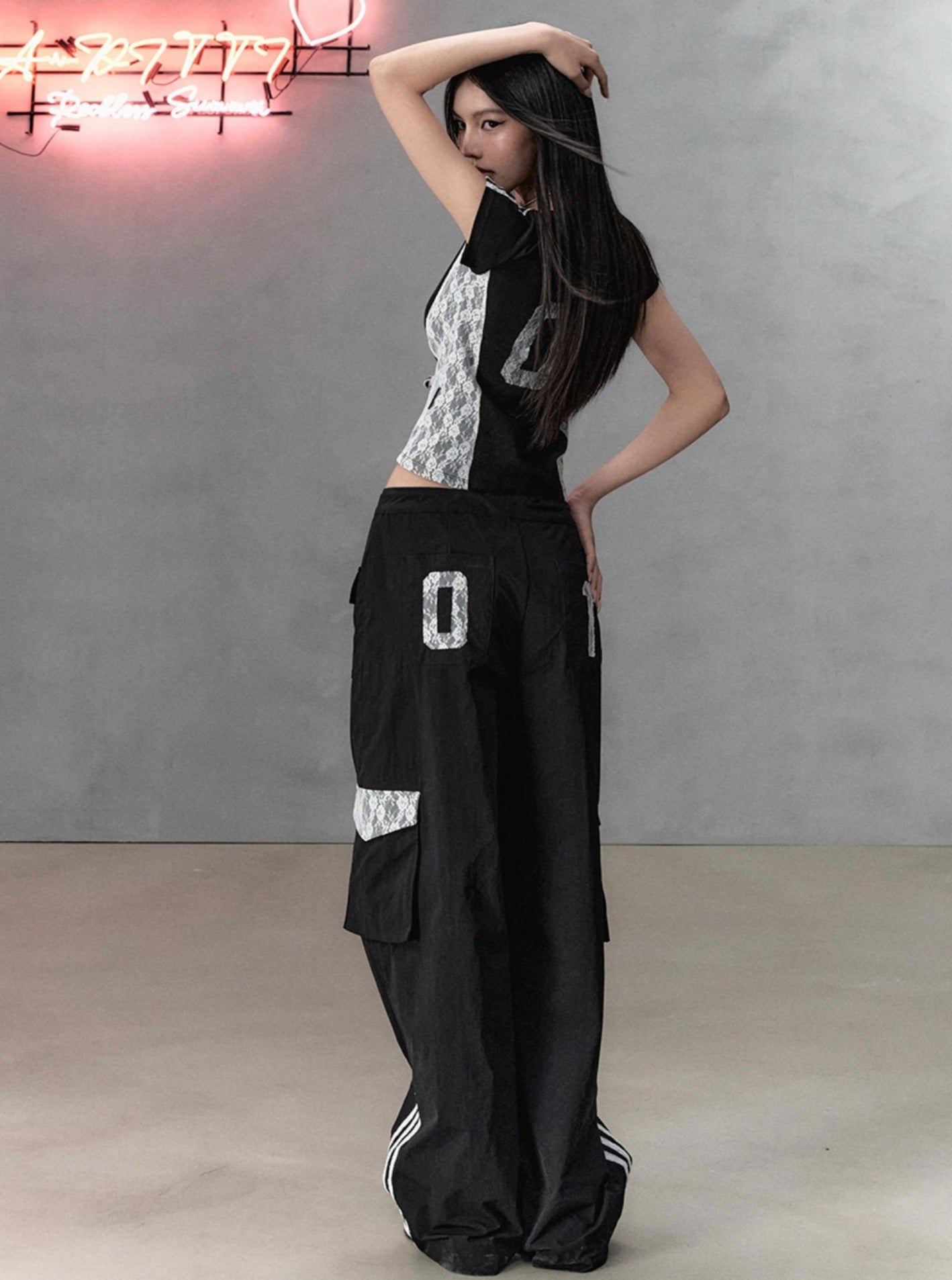 Lace Monogram Print Two-Piece Set-Up – UrbanSheek