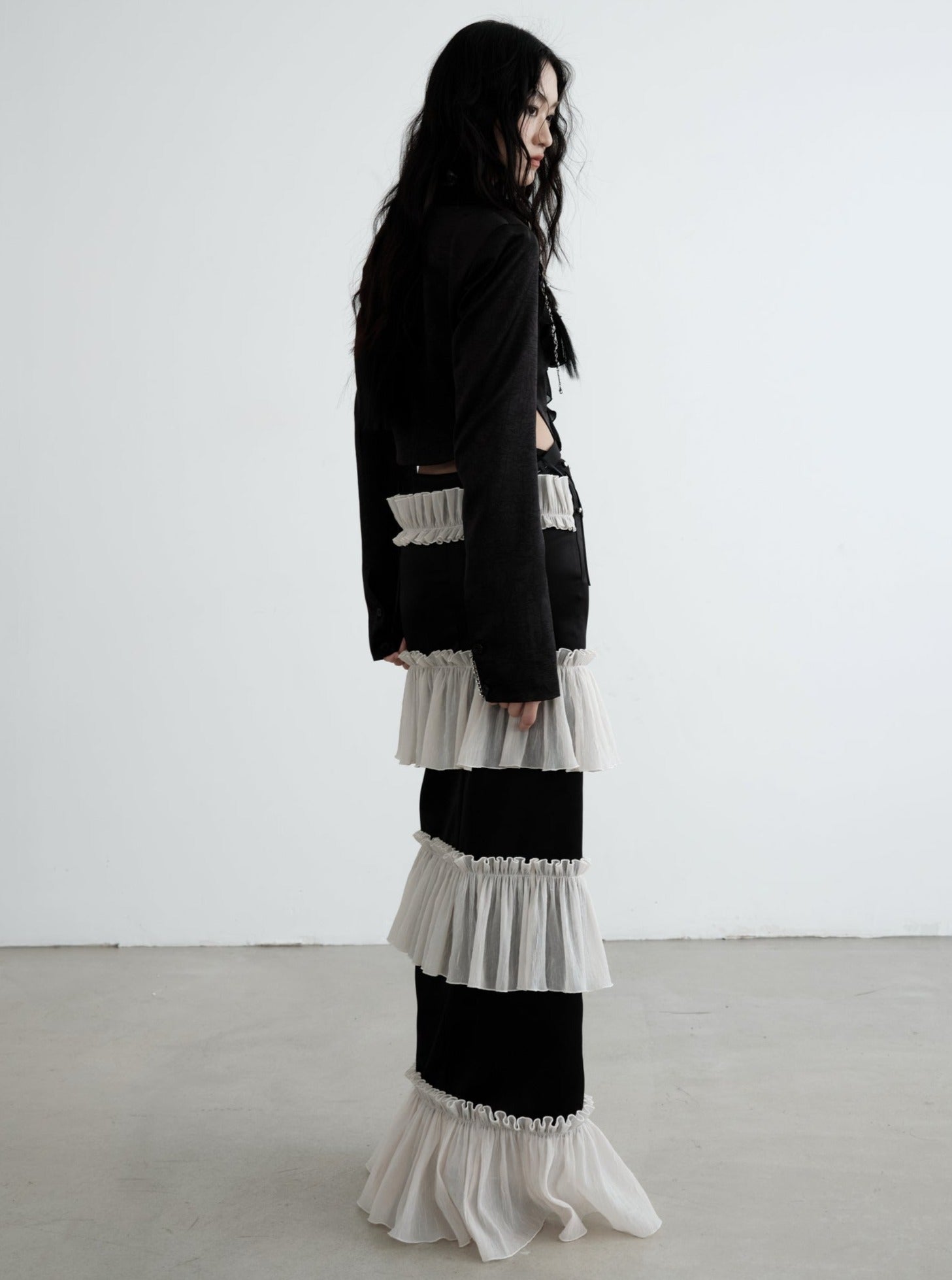 Waistless Pleated Textured Satin Coat – UrbanSheek