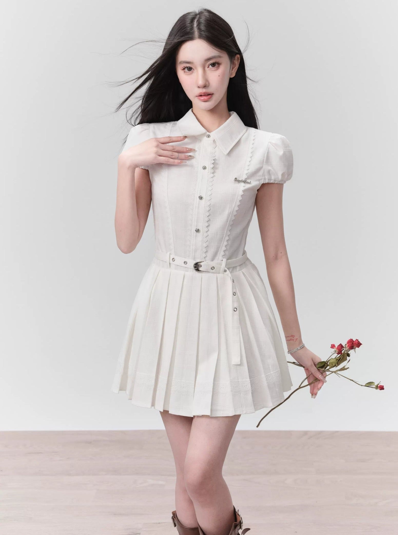 Milk Mousse Preppy White Dress – UrbanSheek