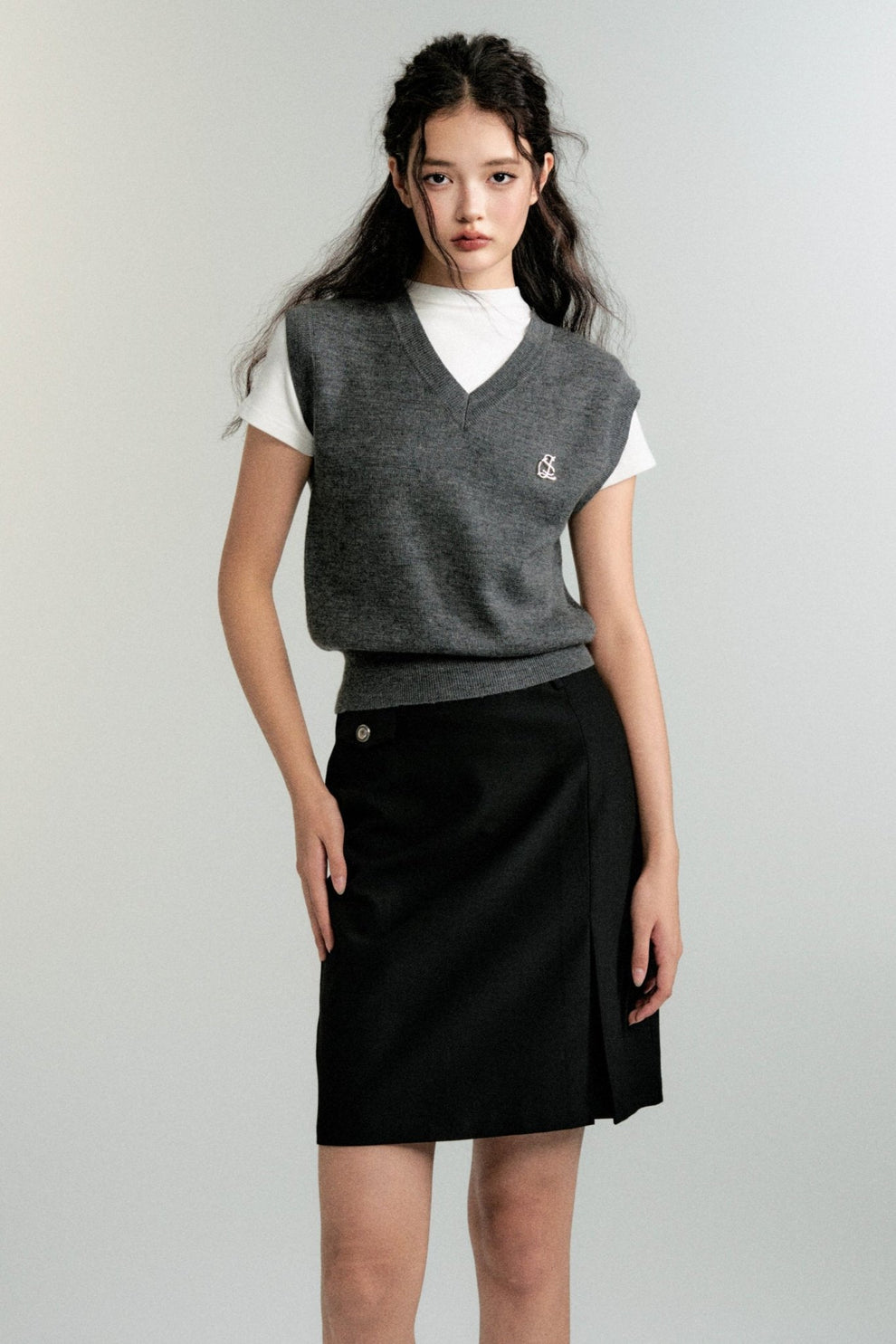 Vintage Preppy V-Neck Wool Knit Vest – UrbanSheek