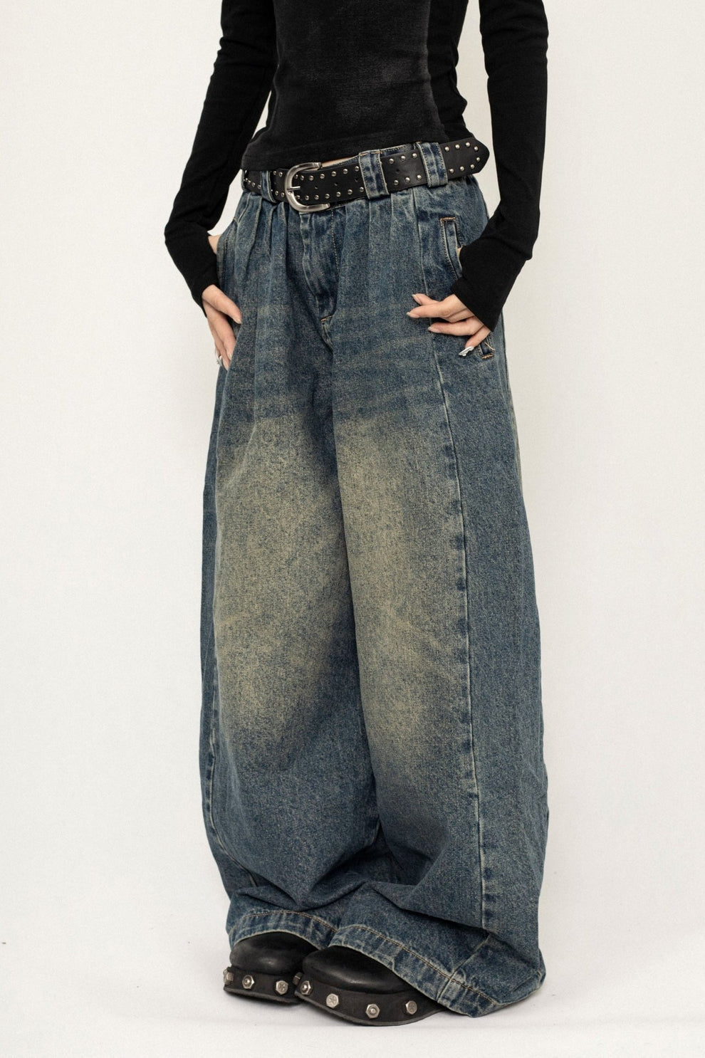 Retro Rivet Pu Leather Belt – UrbanSheek