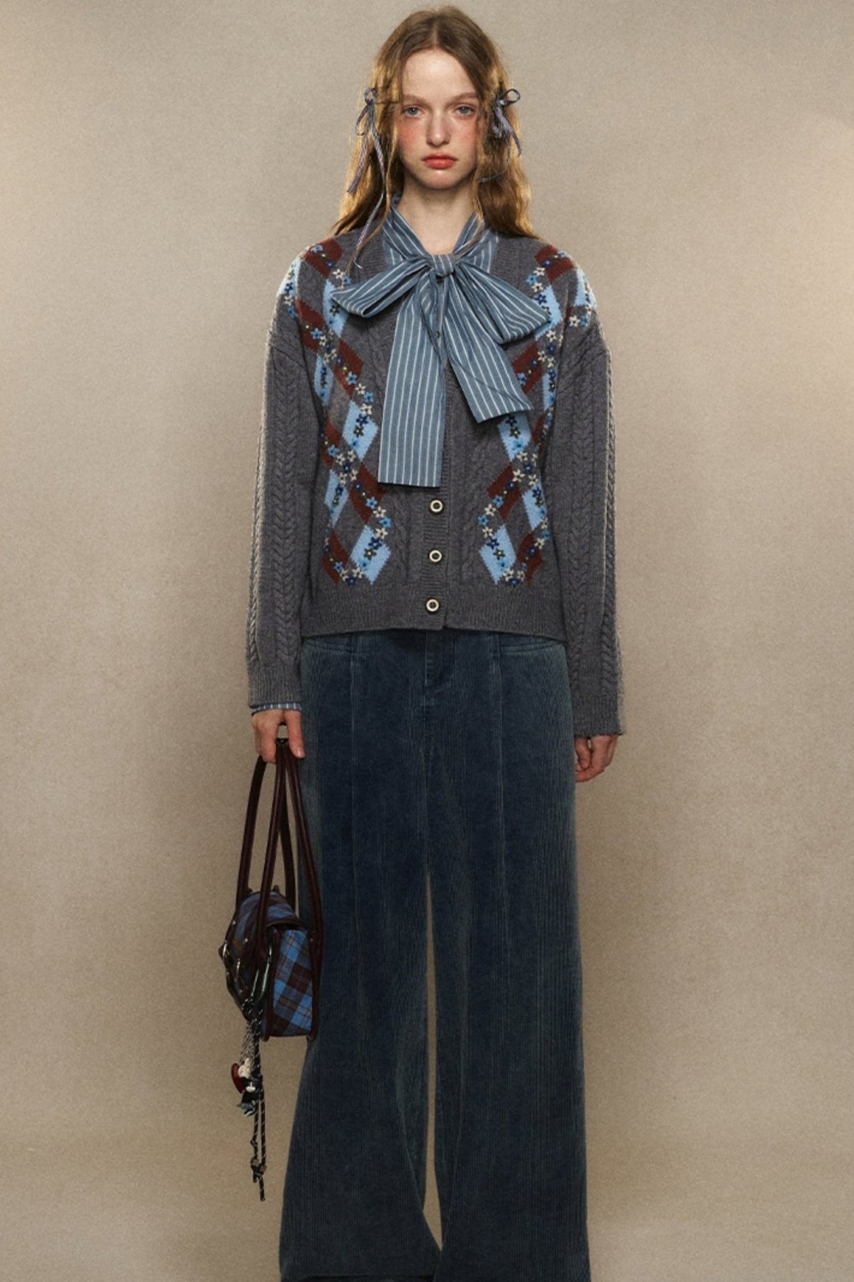 Crochet Retro Preppy V-Neck Knitted Cardigan – UrbanSheek