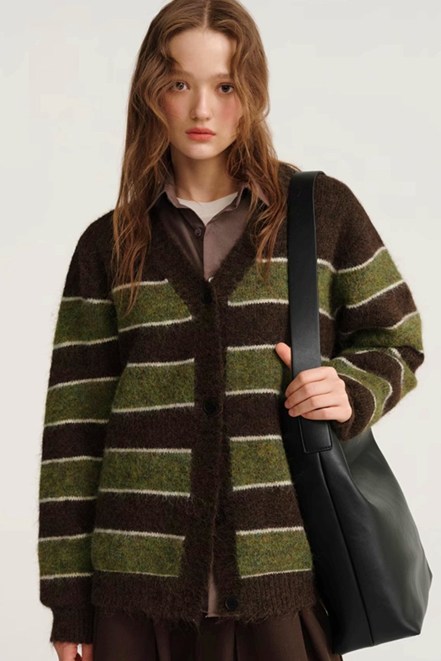 Striped Knitted Wool Cardigan Coat – UrbanSheek
